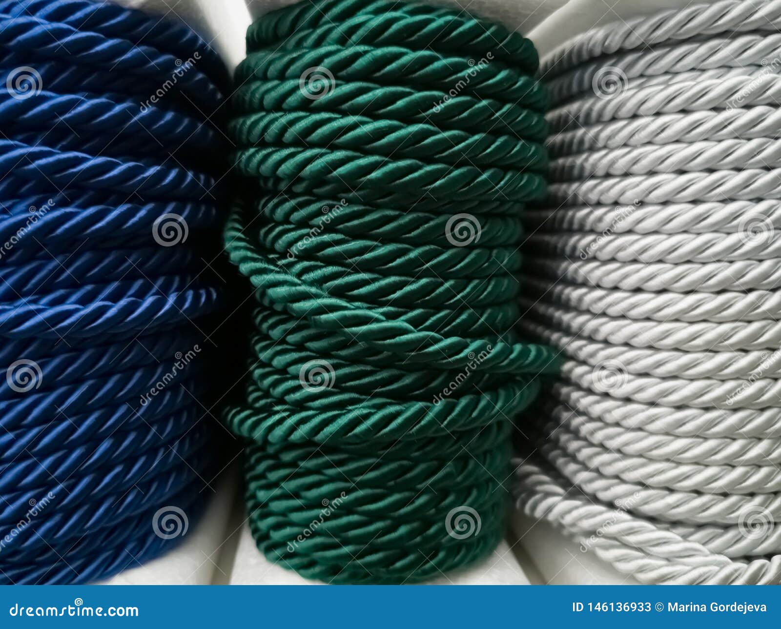 Coils with Laces in Different Colors for Needlework. Stock Image ...
