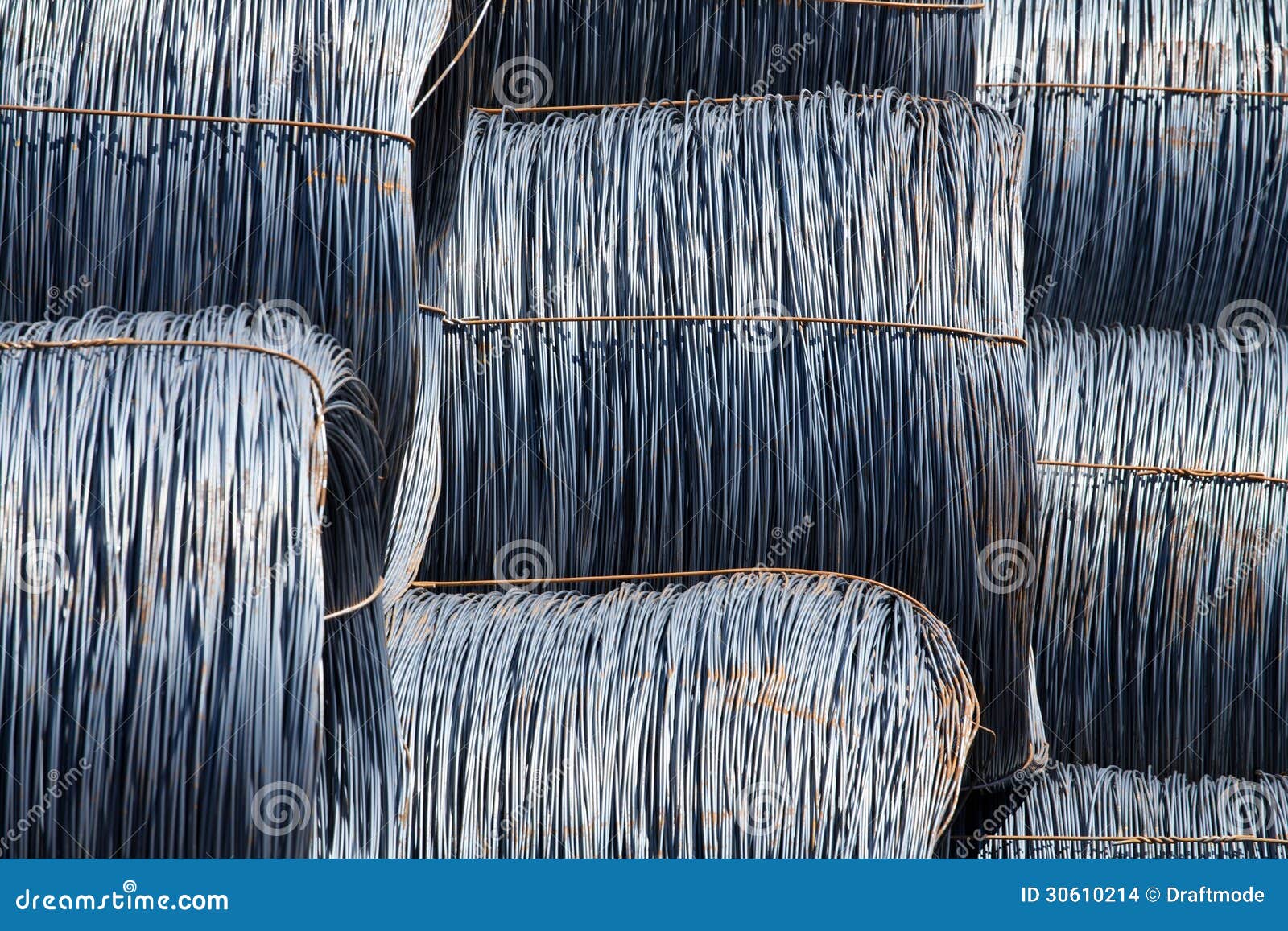Coils metal stack wire stock photo. Image of steel, group - 30610214