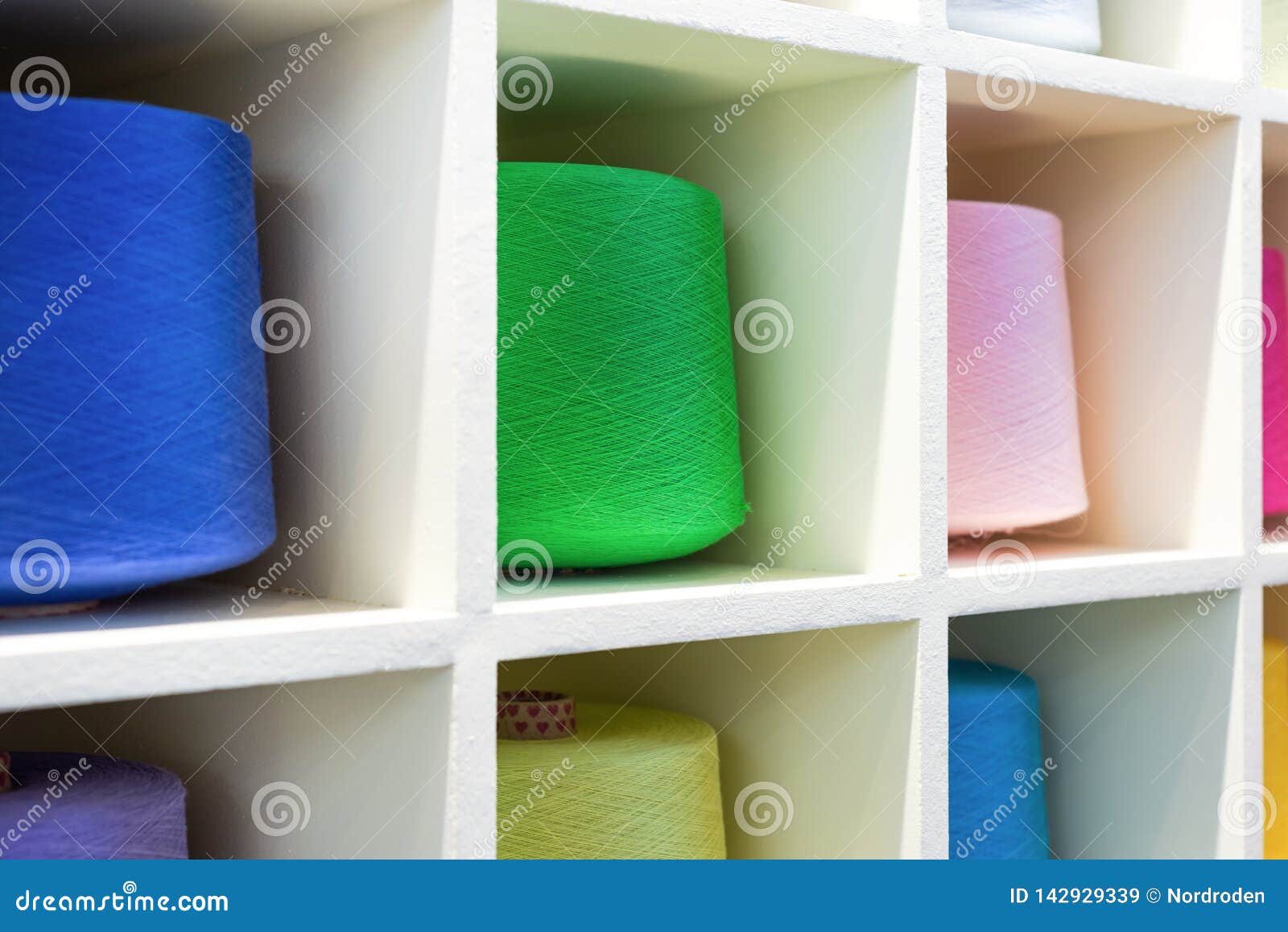 Coils with Multi-colored Cords. Stock Image - Image of industry, craft ...