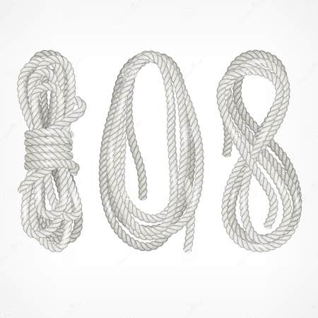 Coils of rope on white stock vector. Illustration of background - 31519881
