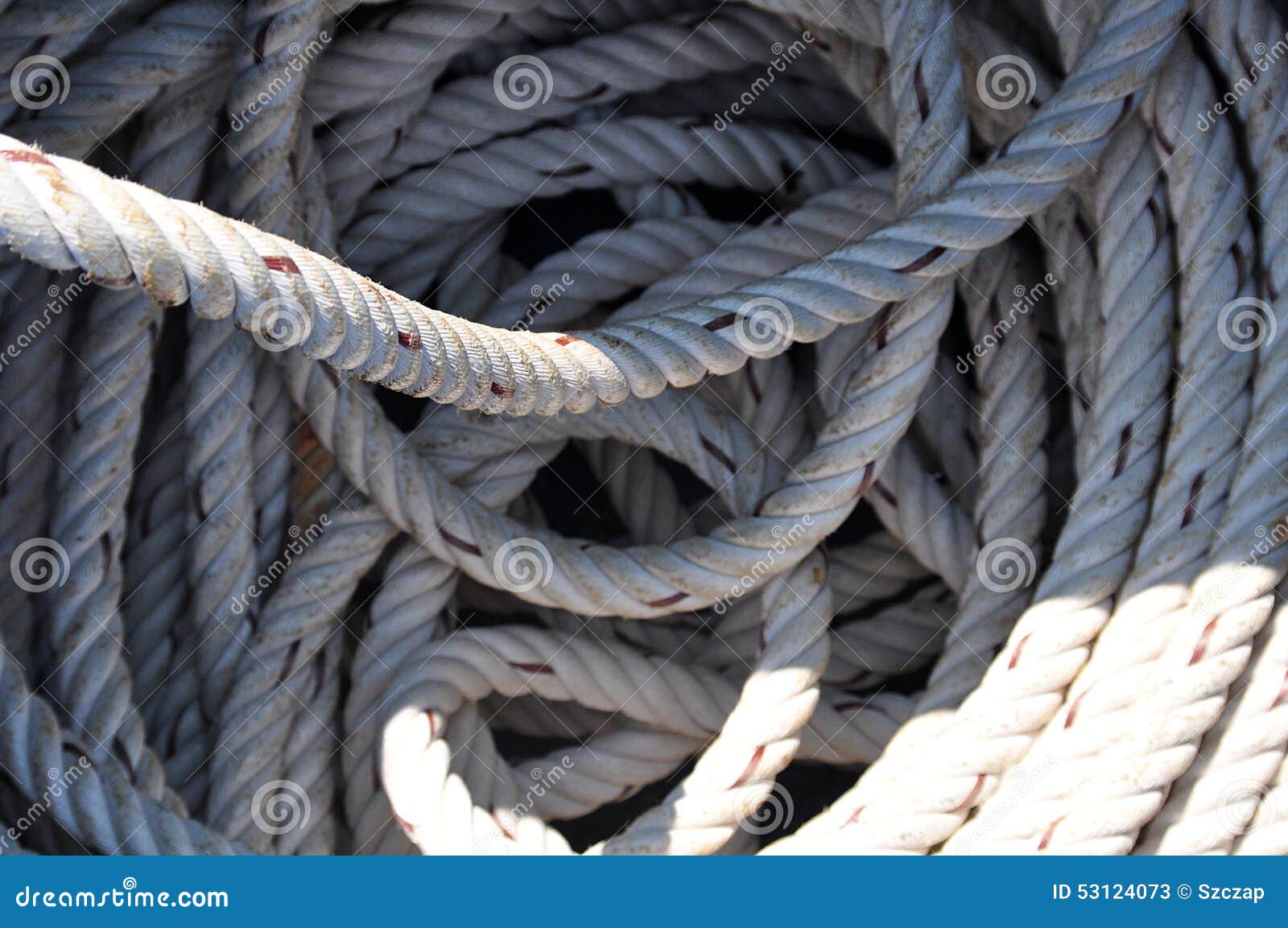 Coils of rope stock image. Image of sailing, cordage - 53124073