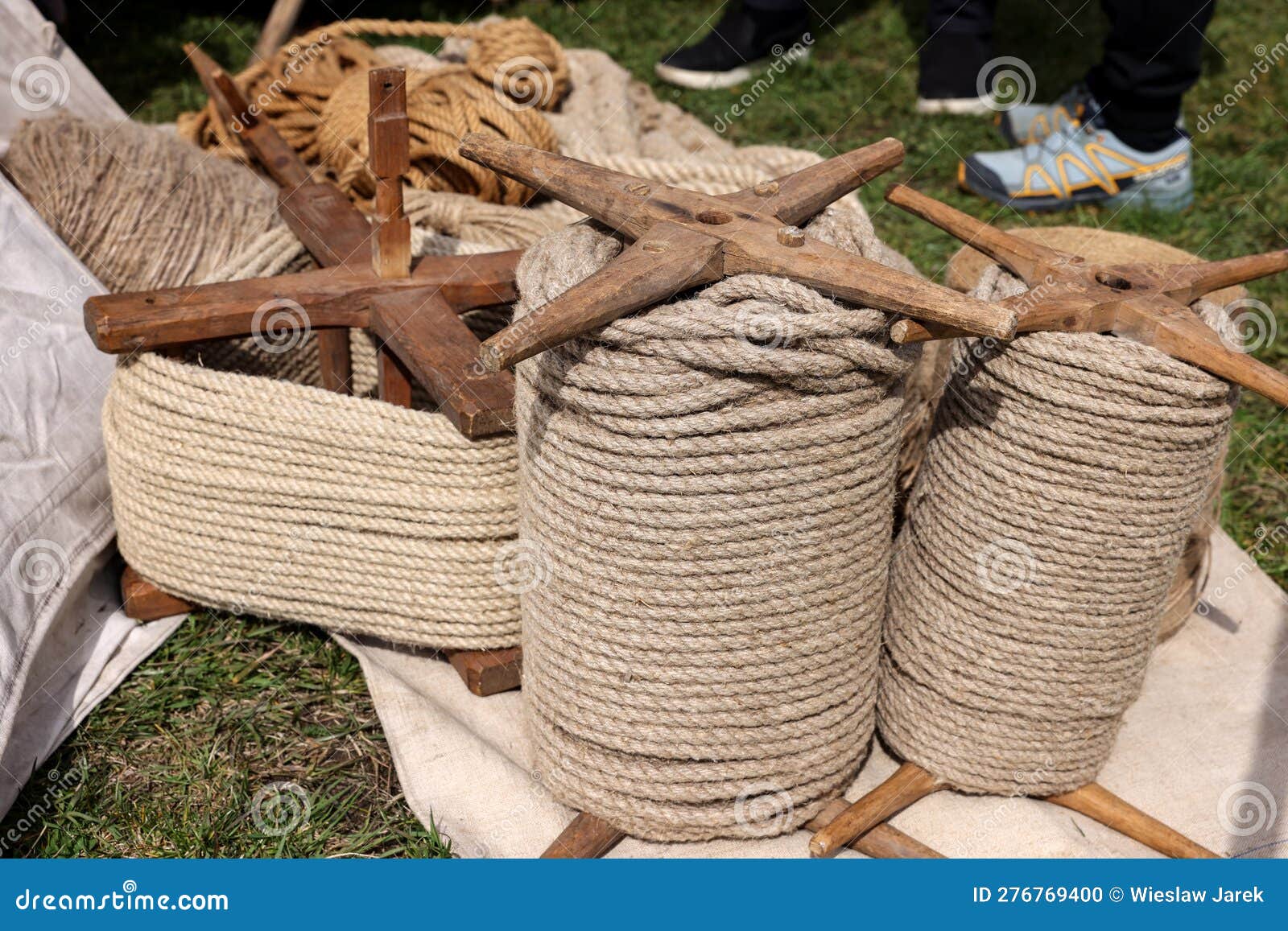 Coils of Ropes Made in the Traditional Way from Natural Materials ...
