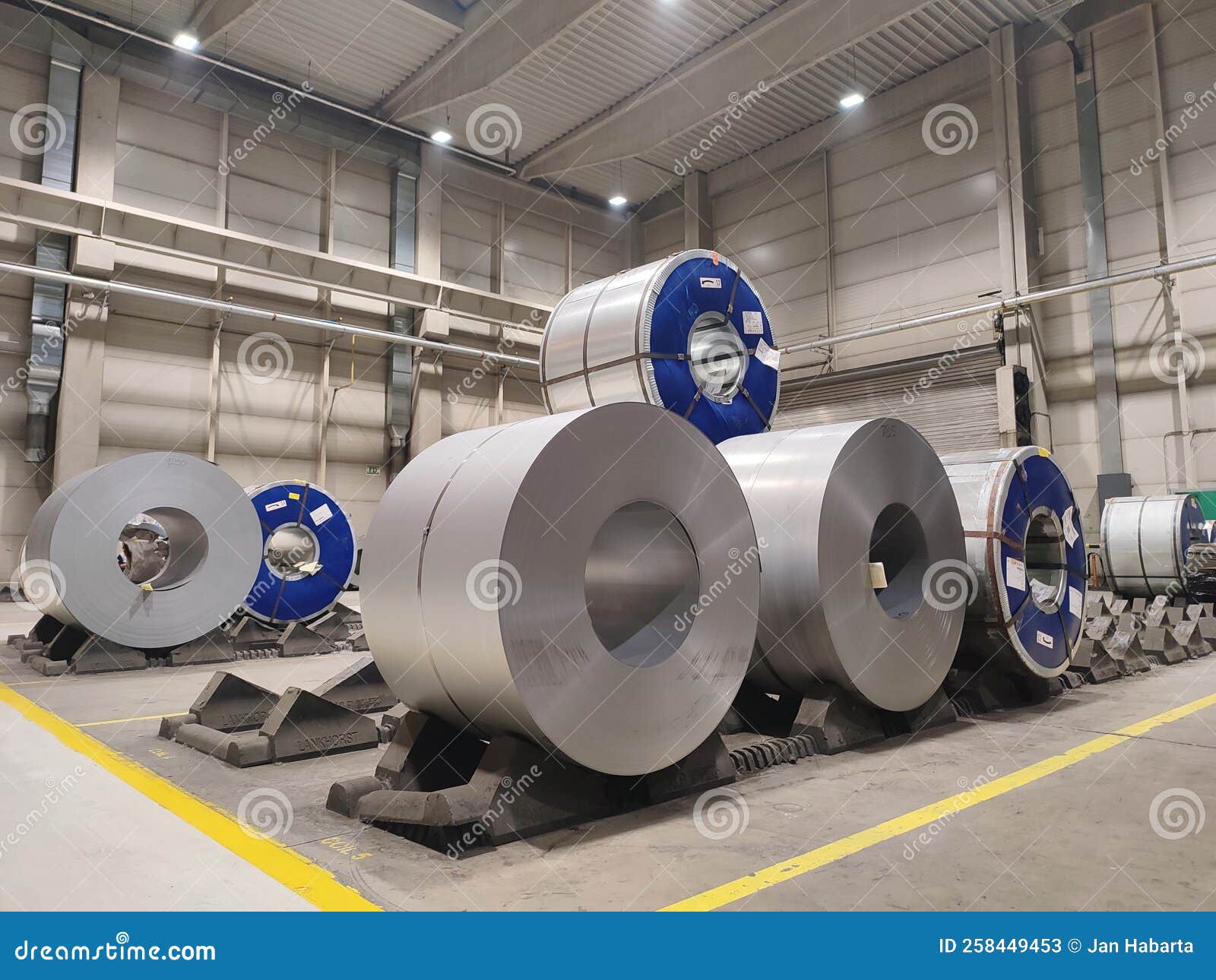 Coils with Steel Plates in Factory Stock Image - Image of factory, iron ...
