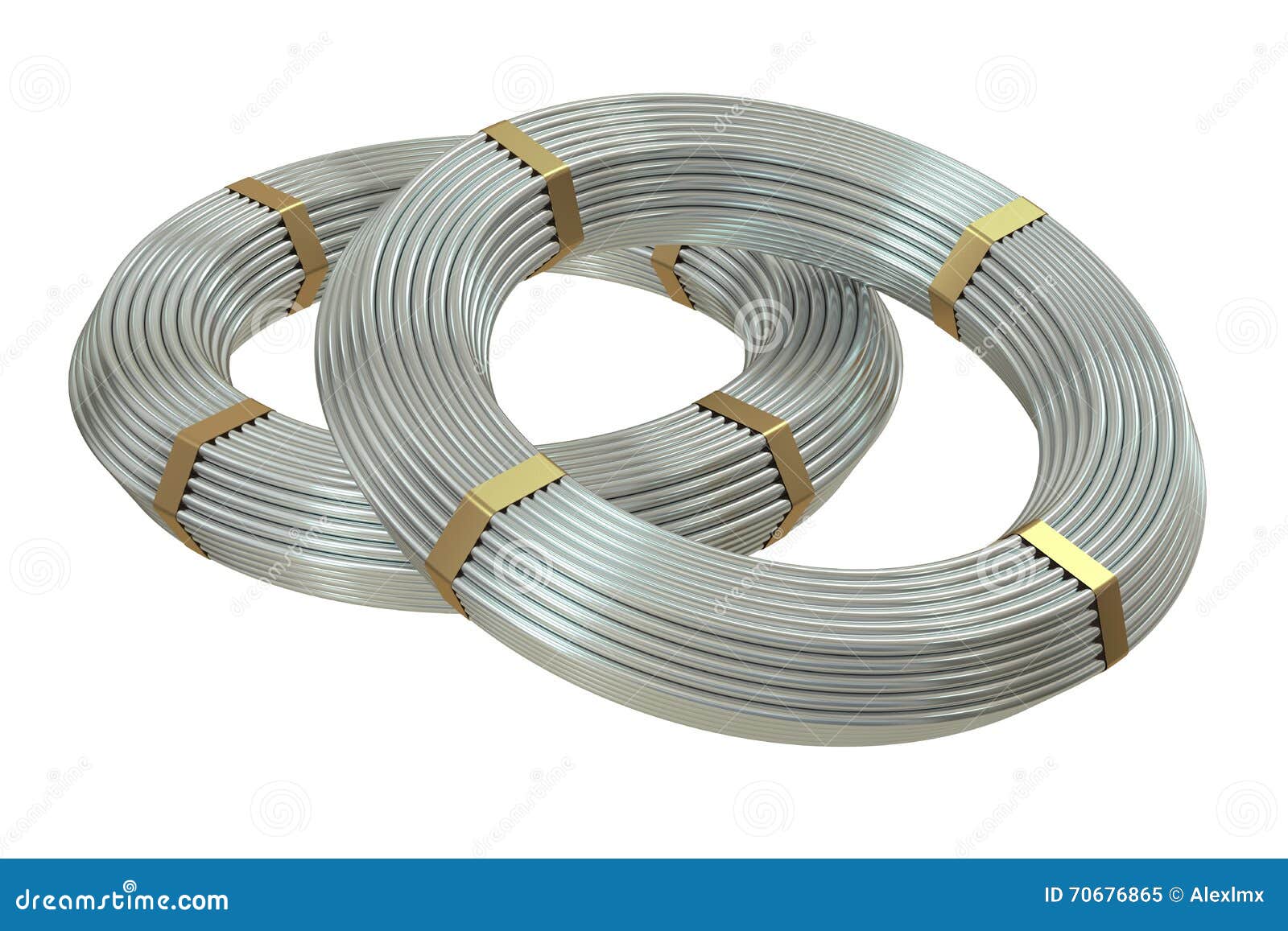 Coils Of Steel Wire. Rabitz Mesh Netting Rolls Isolated On White ...