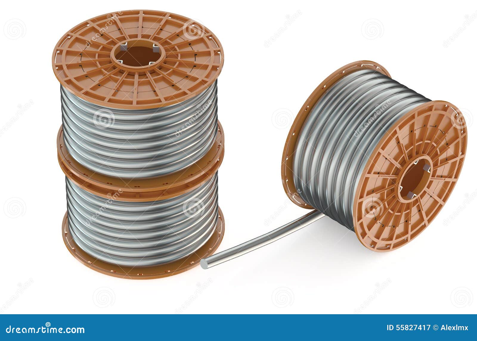 Coils Of Steel Wire. Rabitz Mesh Netting Rolls Isolated On White ...