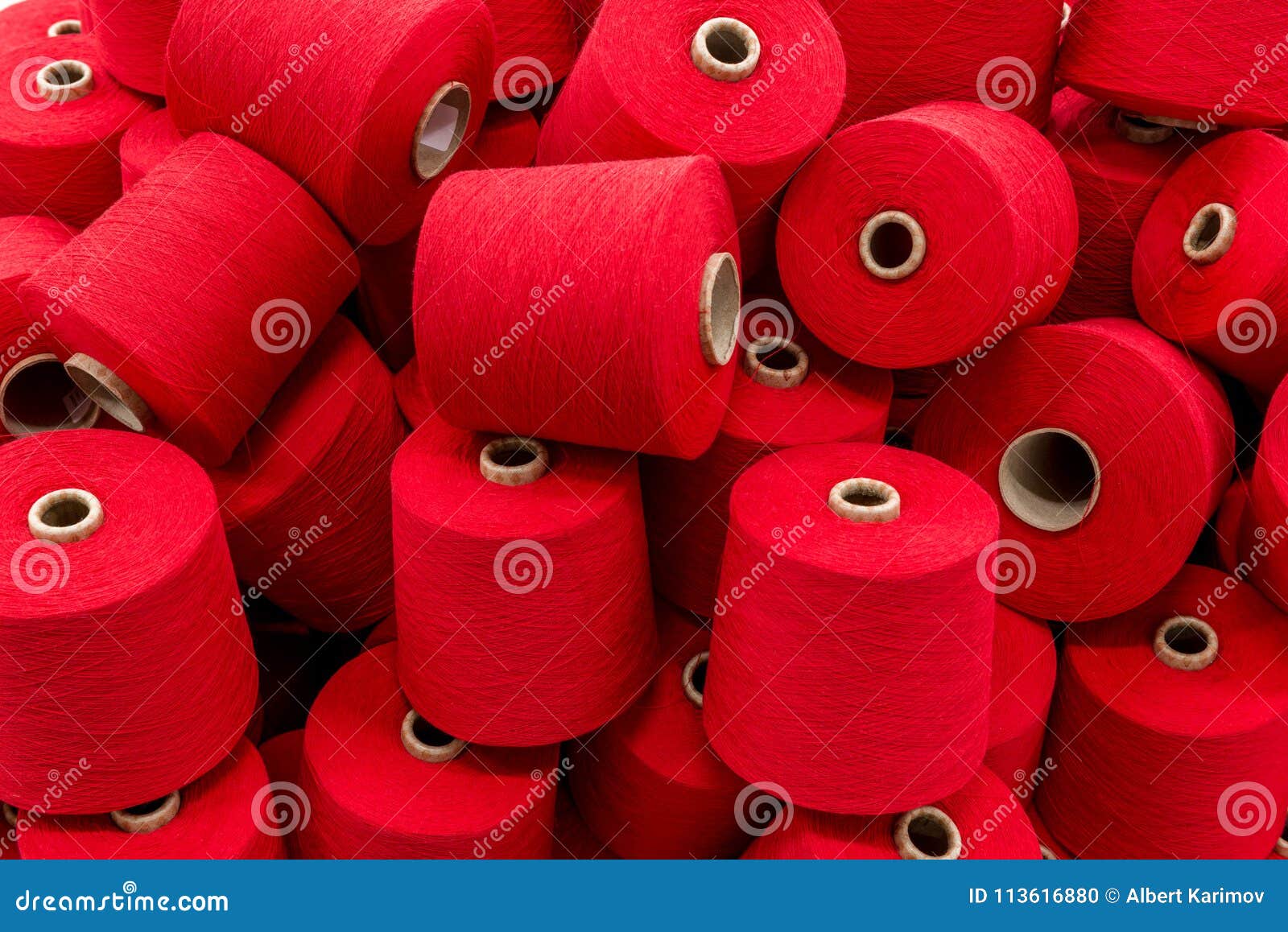 Coils of textile yarns stock photo. Image of group, silk - 113616880