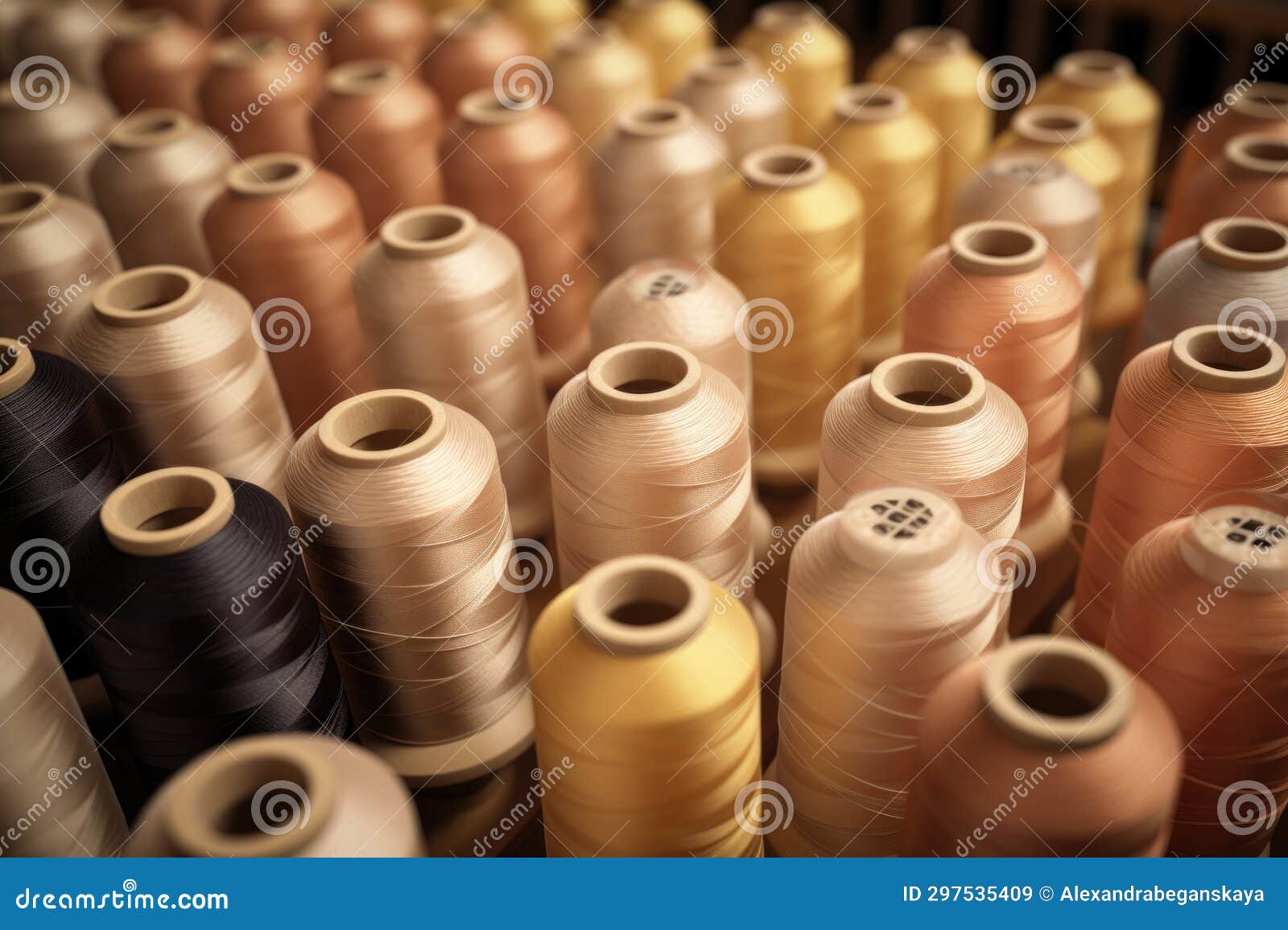 Coils With Threads Of Different Shades Of Beige Royalty-Free Stock ...