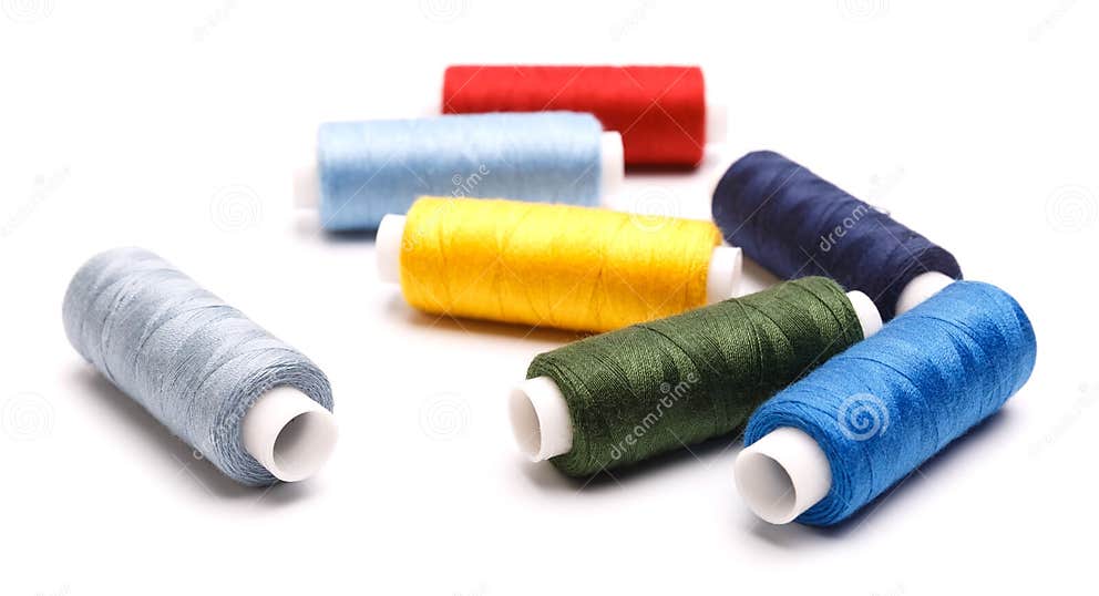 Coils with threads stock photo. Image of repairing, reel - 51690608