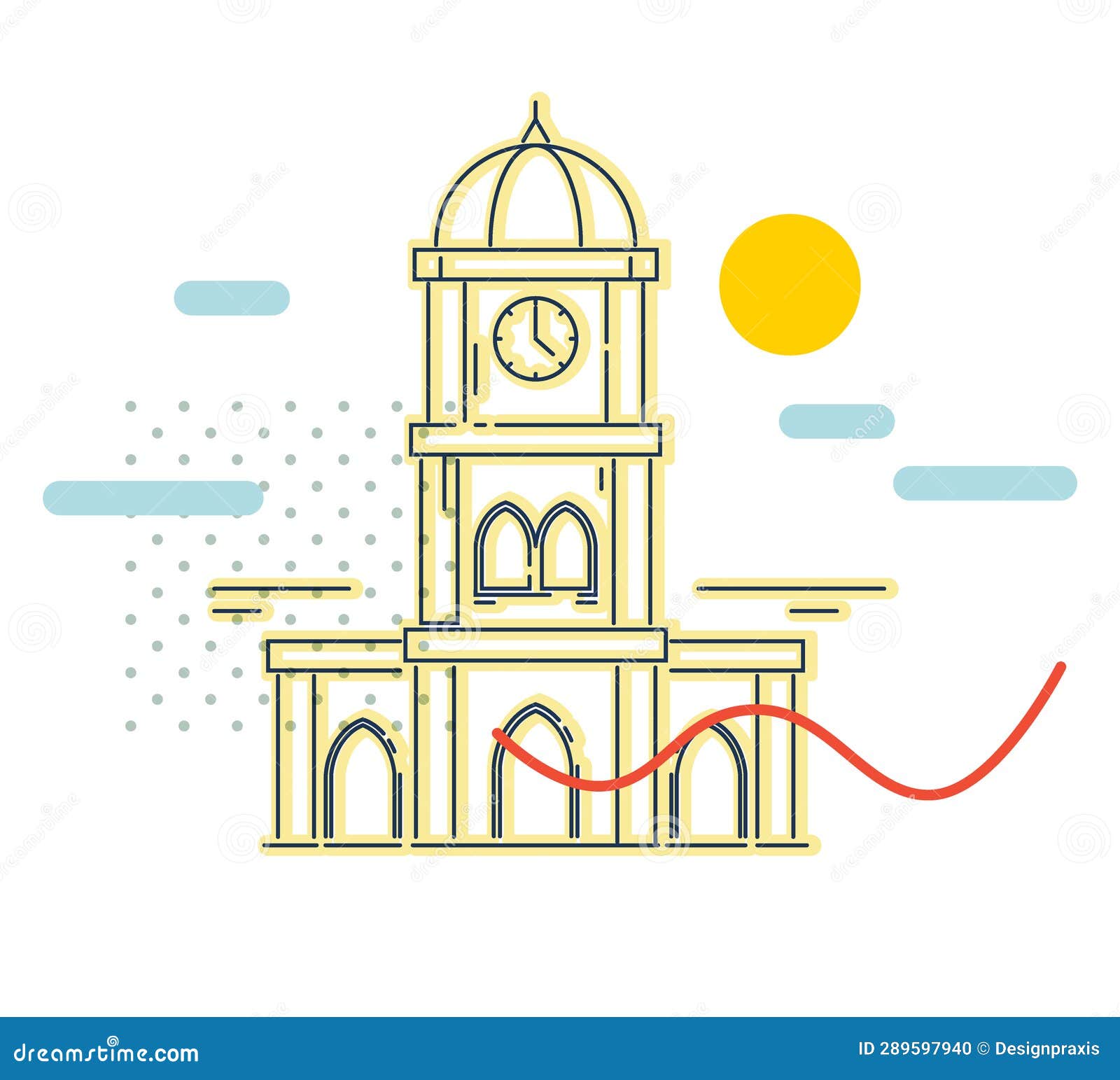 Coimbatore City - Clock Tower - Icon Illustration Royalty-Free Stock ...
