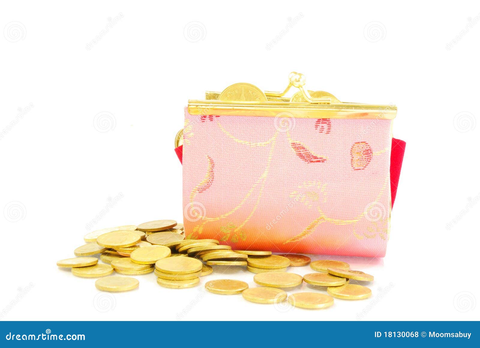 Coin Bag & Stacks of Gold Coins Stock Photo - Image of coins, copper ...