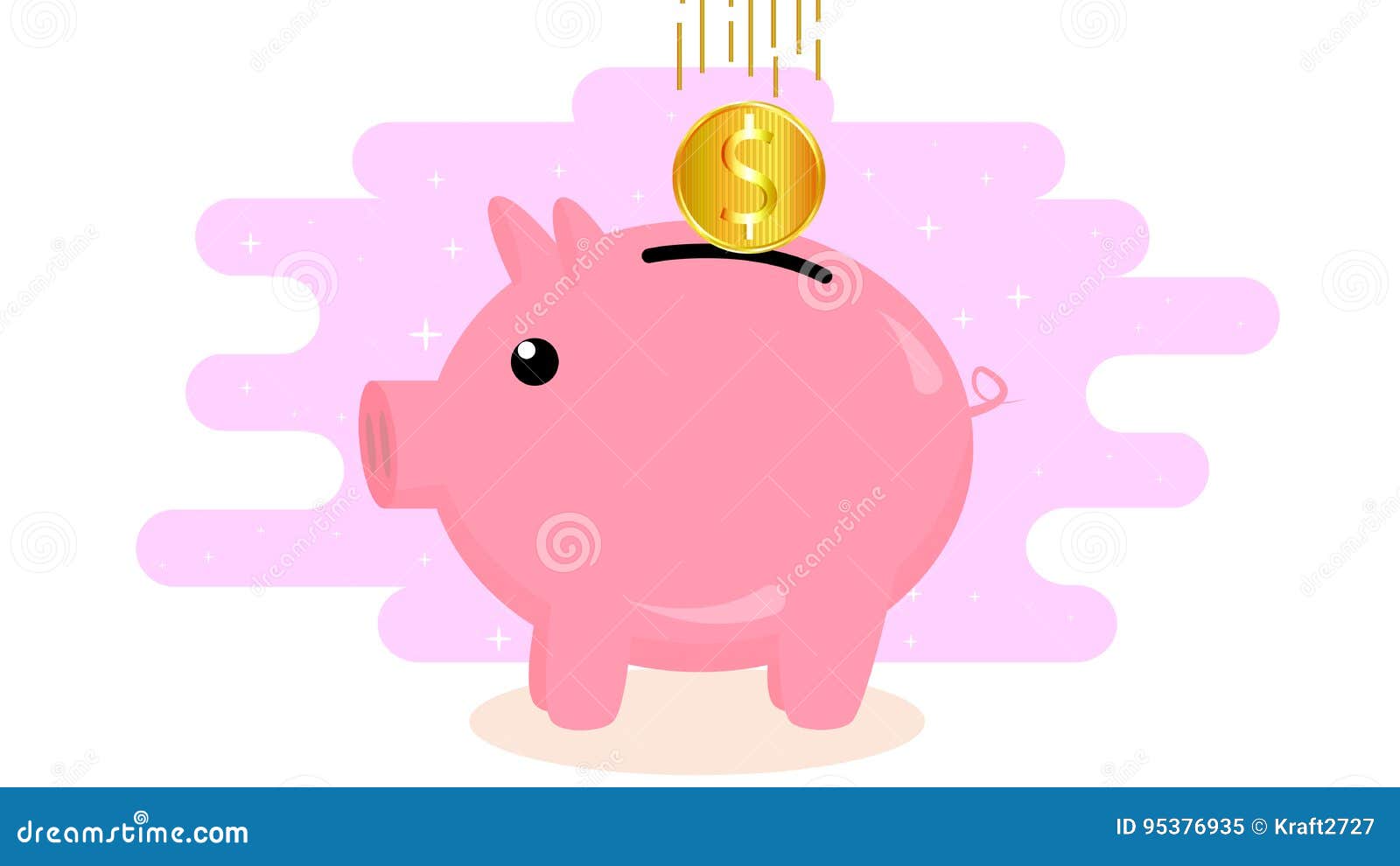 Coin box icon with coins stock vector. Illustration of manager - 95376935