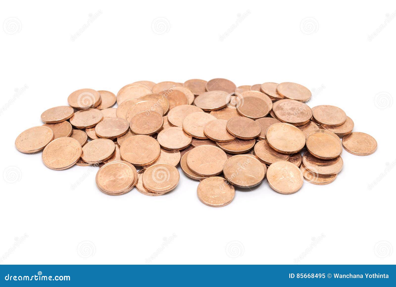 Coin, Bronze Coin on White Background Stock Image - Image of background ...