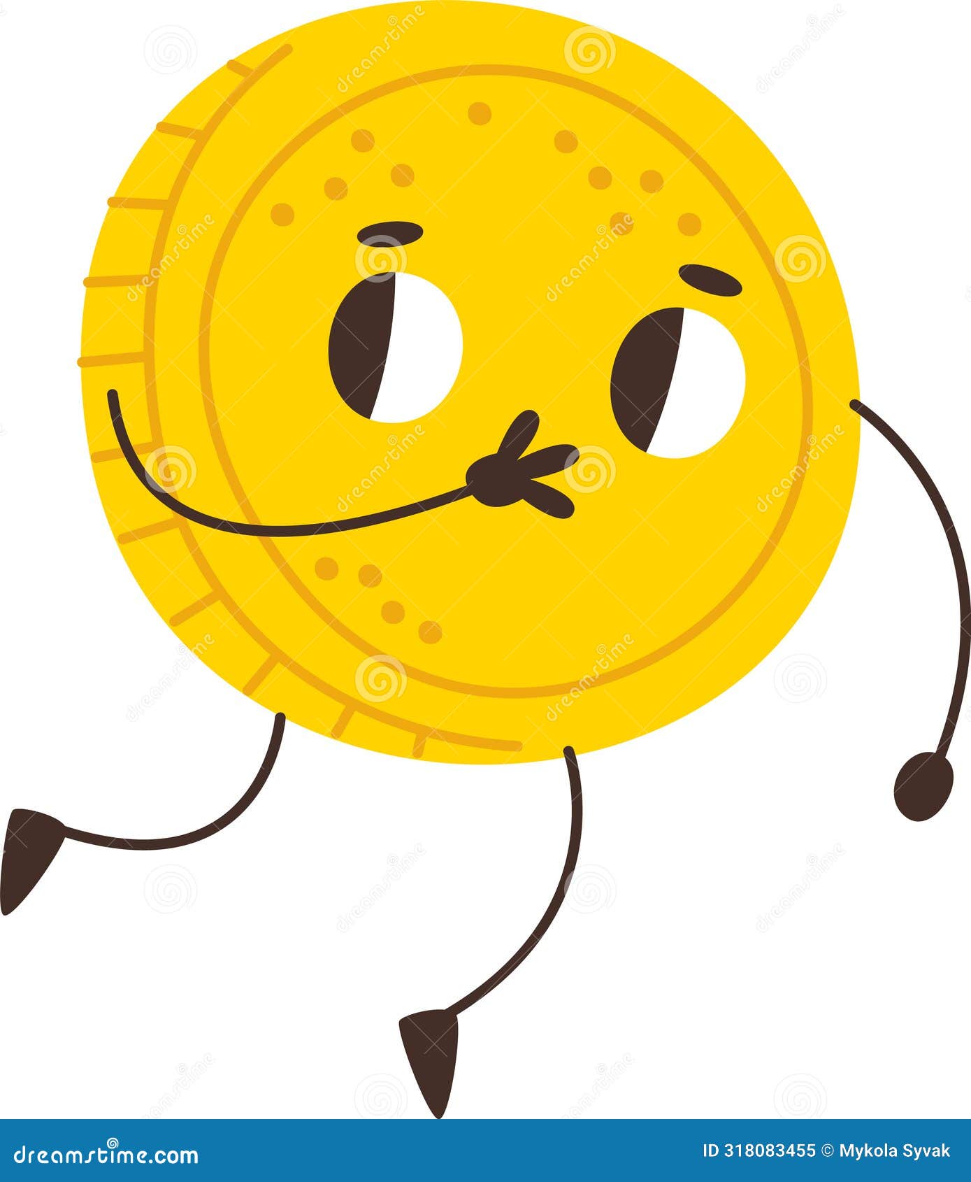 Coin Cartoon Character stock vector. Illustration of design - 318083455