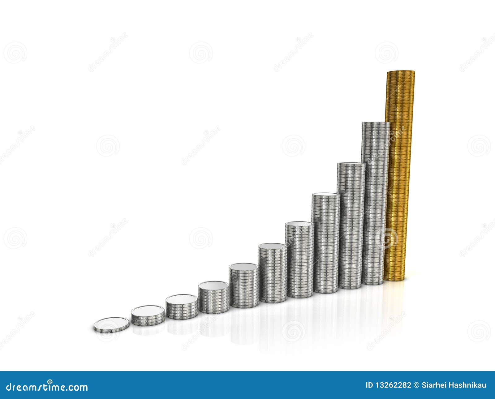 Coin chart stock illustration. Illustration of graph - 13262282