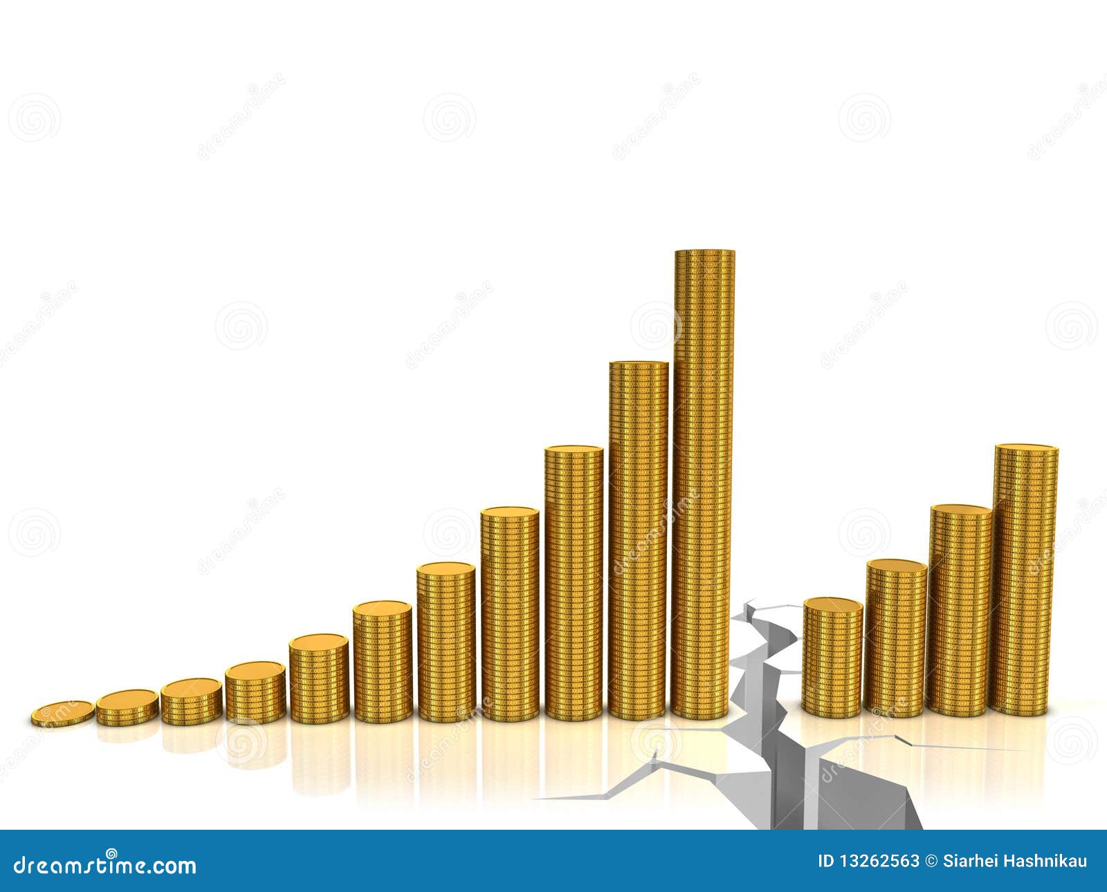 Coin chart stock illustration. Illustration of concept - 13262563