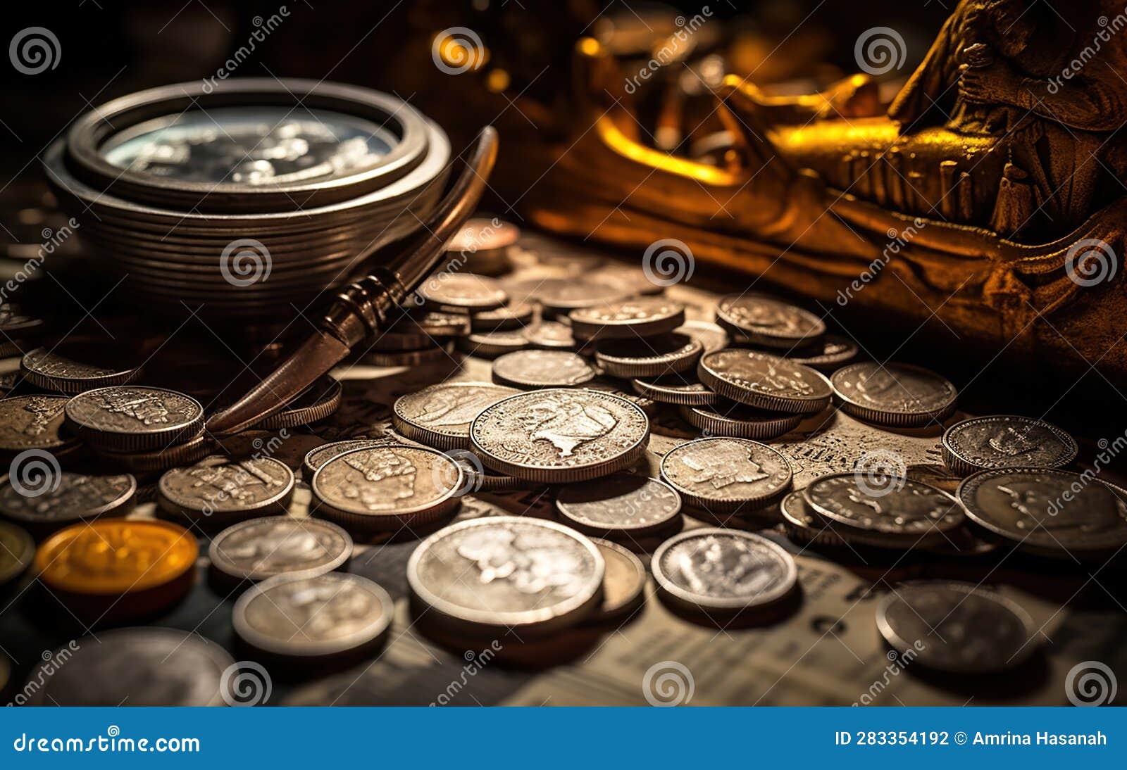 Coin Collecting. Preserving the Treasures of Numismatics Stock ...
