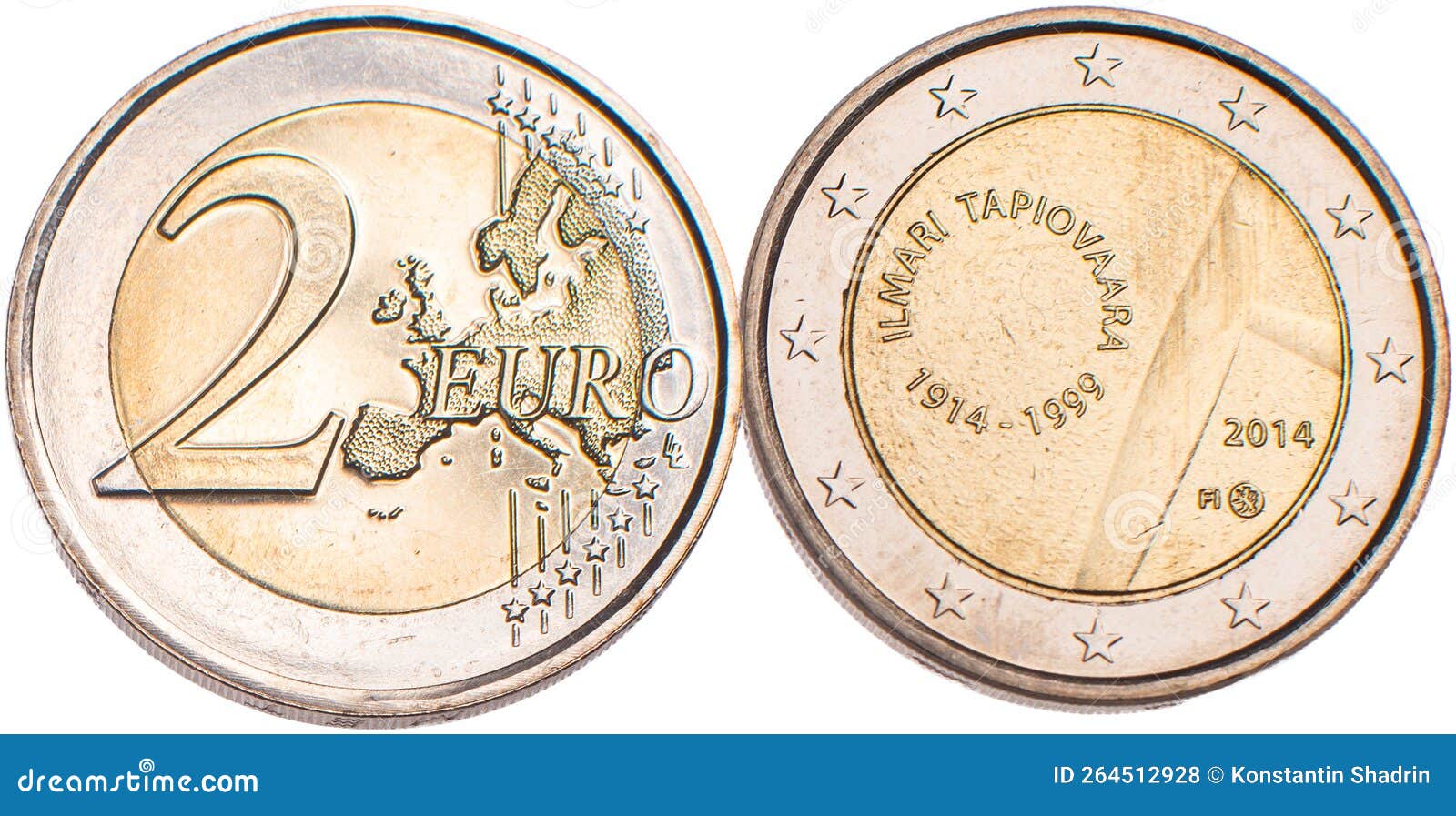 A Coin Collection of 2 Euro Commemorative Coins Stock Photo - Image of ...