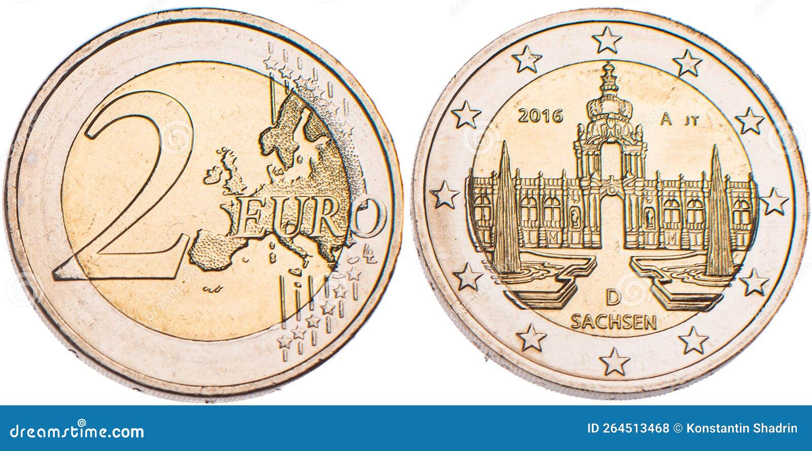 A Coin Collection of 2 Euro Commemorative Coins Stock Photo - Image of ...