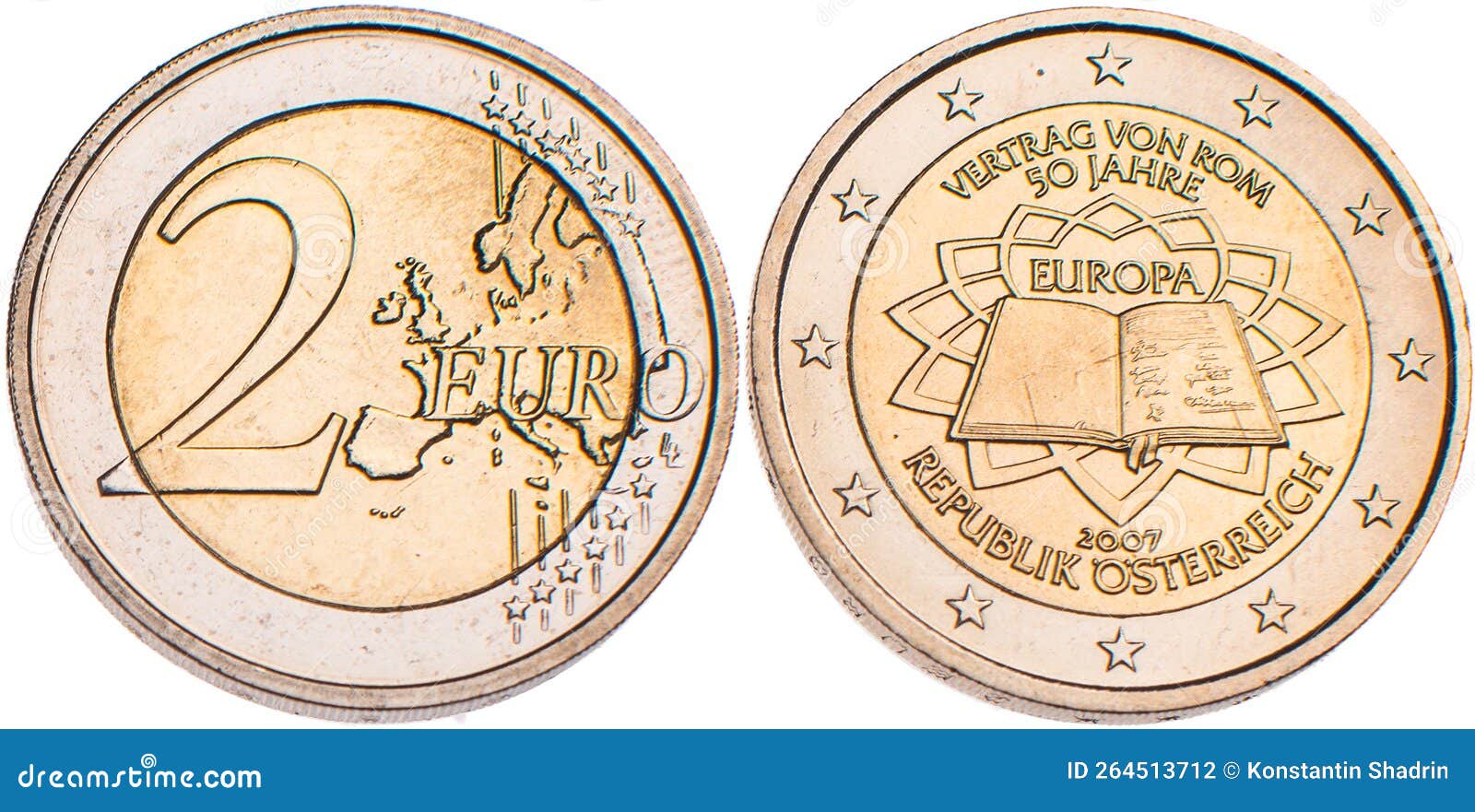 A Coin Collection of 2 Euro Commemorative Coins Stock Photo - Image of ...