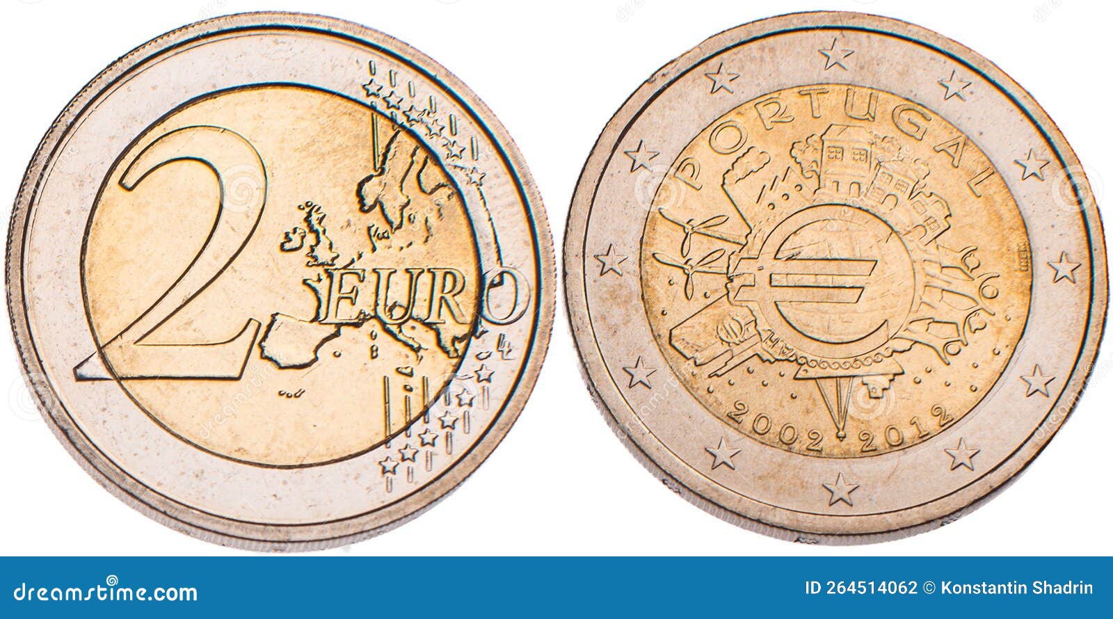A Coin Collection of 2 Euro Commemorative Coins Stock Photo - Image of ...