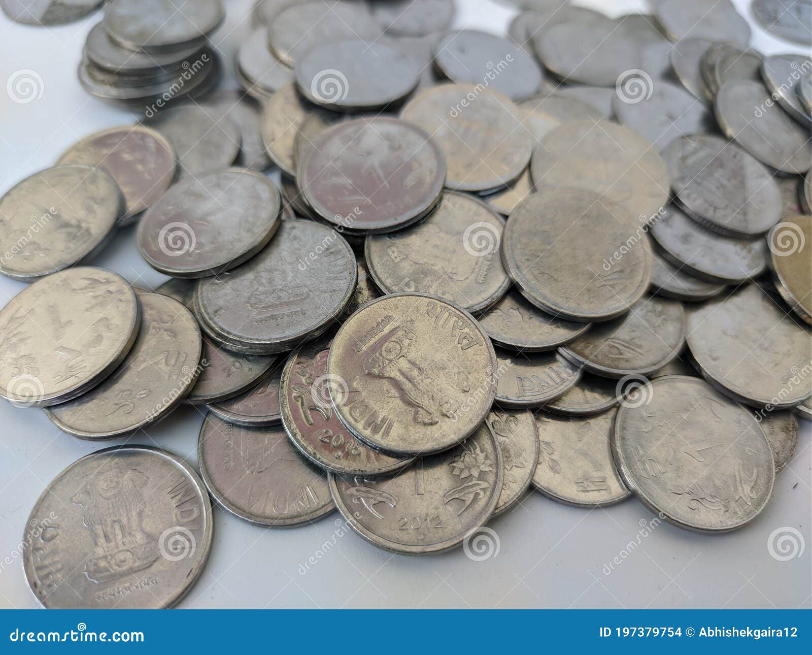 Coin Collection.pile of Coin Stock Photo - Image of wood, iron: 197379754