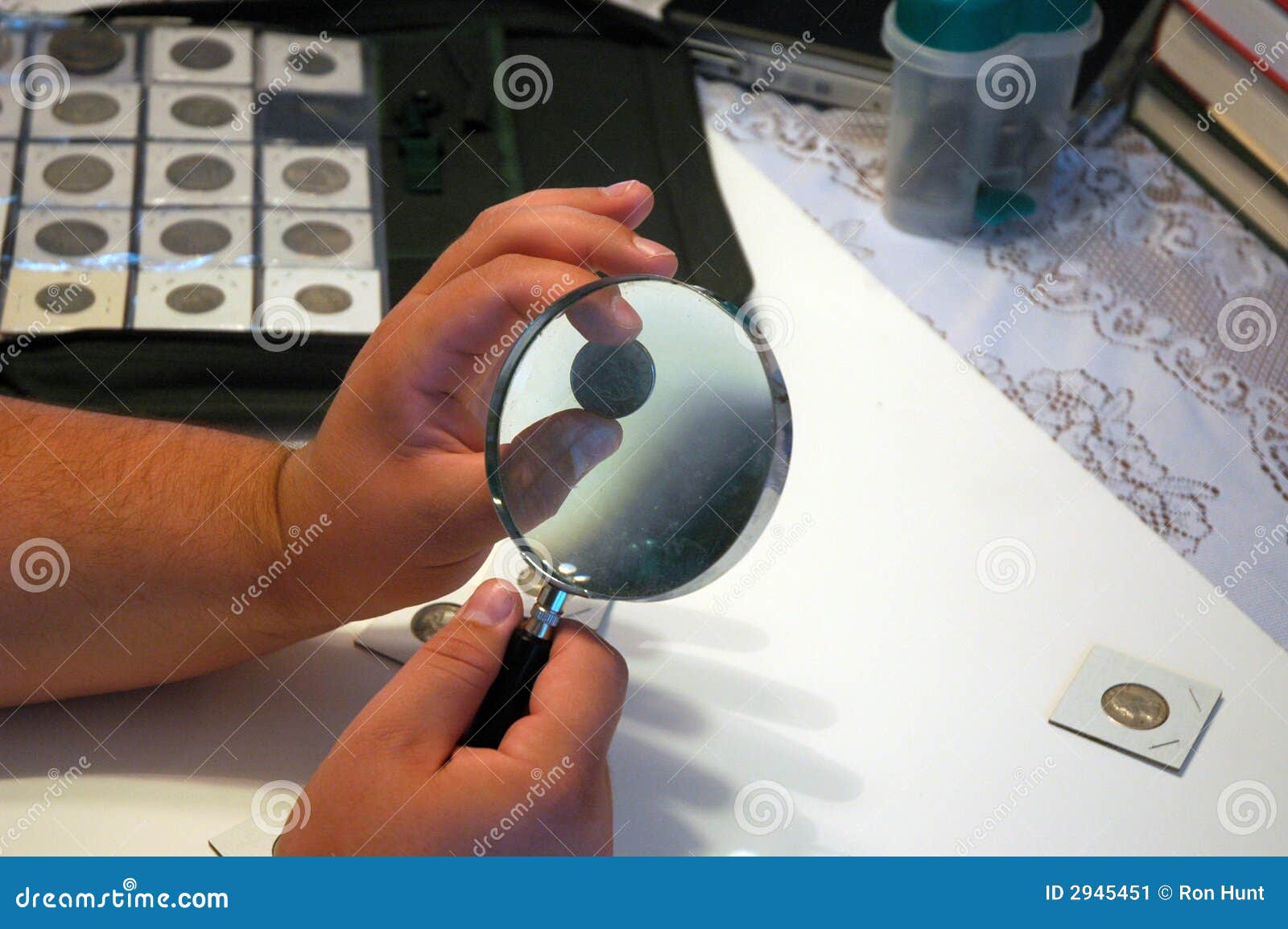 Coin collector 2 stock image. Image of pennies, collector - 2945451