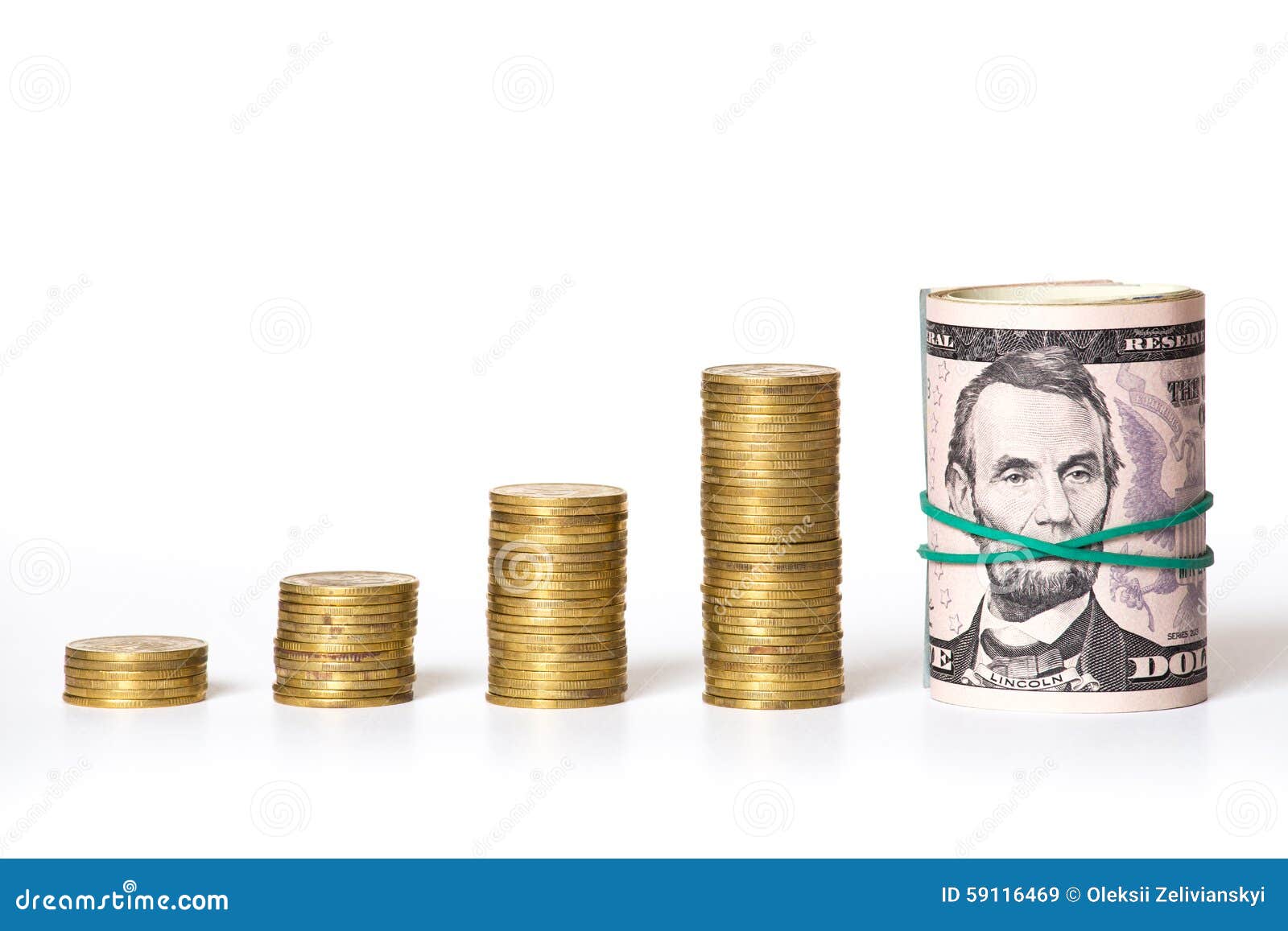 Coin columns and money stock image. Image of band, growing - 59116469