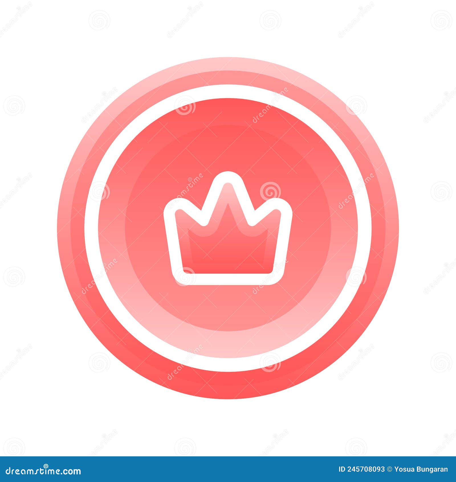 Coin Crown Gradient Logo Design Template Icon Stock Vector ...