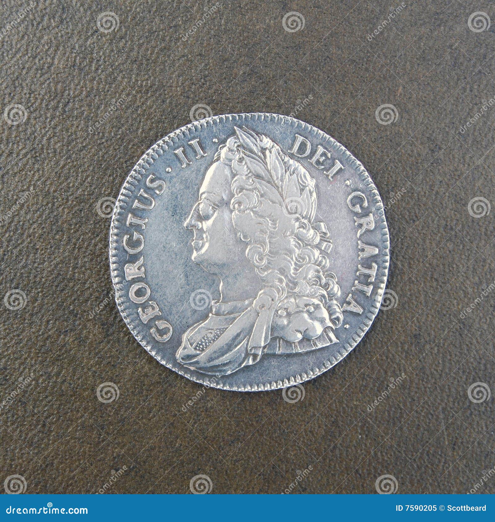 Coin - Crown of King George II Stock Image - Image of currency, coin ...