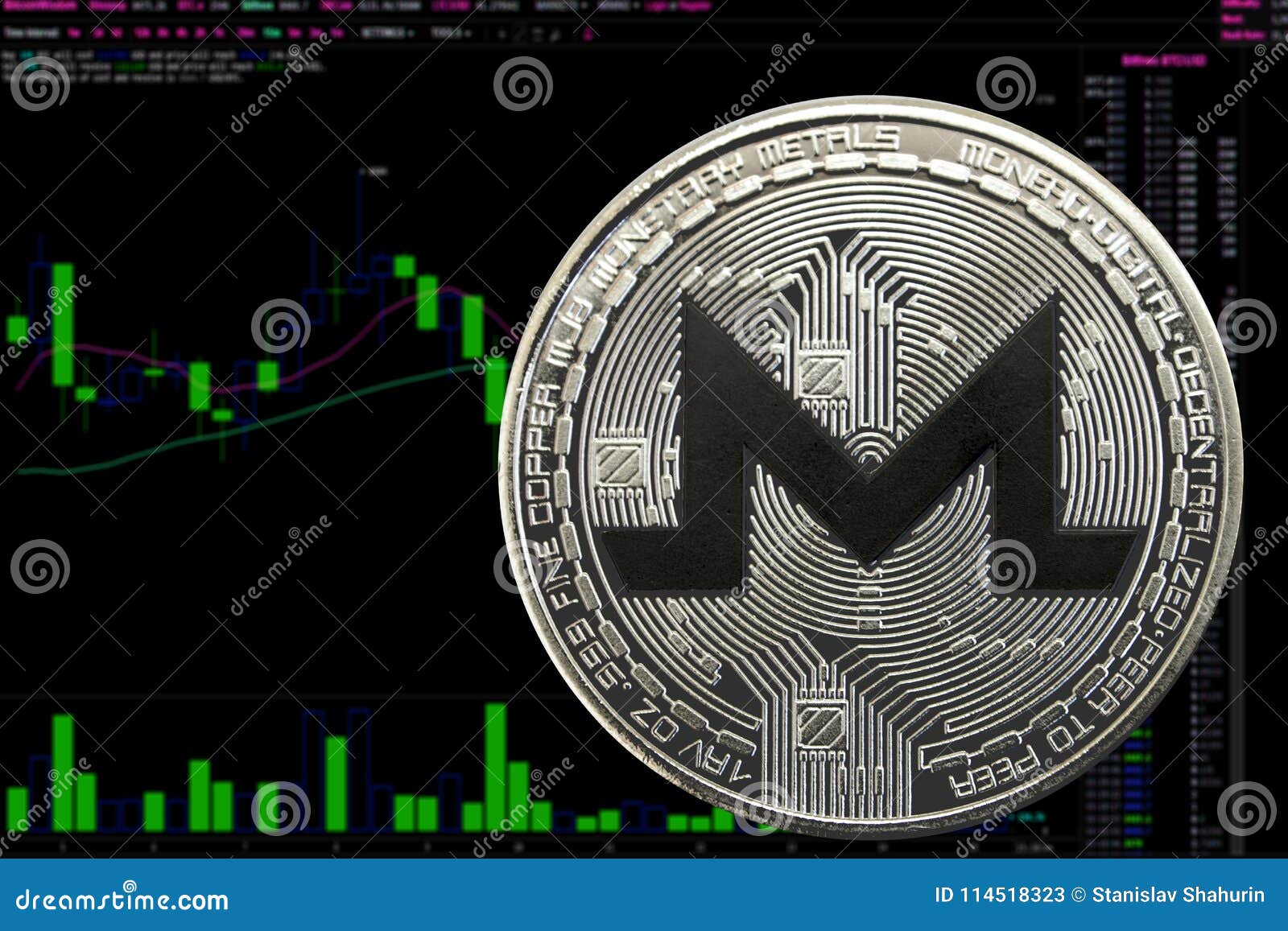 Coin cryptocurrency monero editorial stock photo. Image of ...