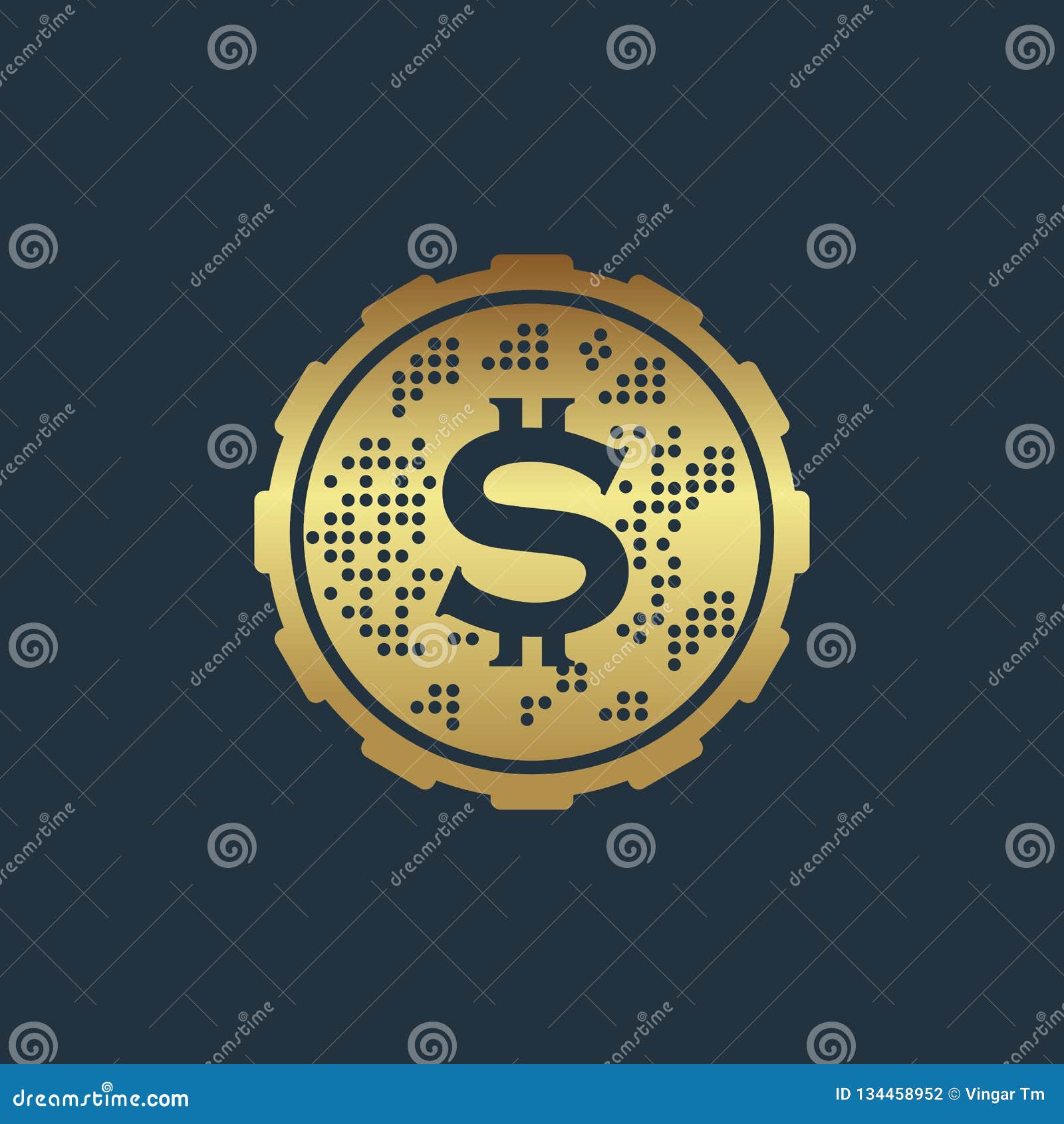 Coin Design, Vector Template Icon Stock Illustration - Illustration of ...