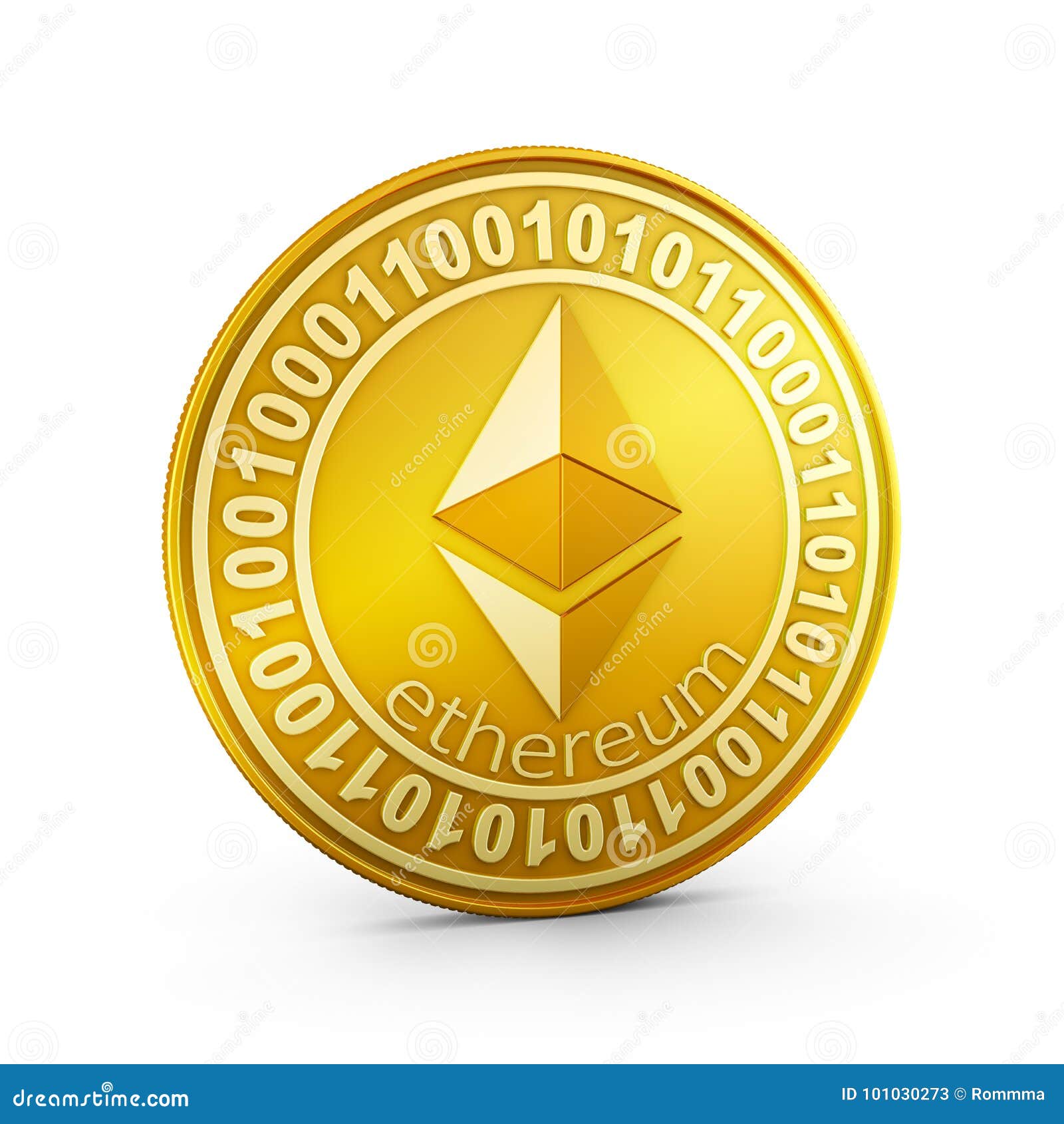 A coin of ethereum stock illustration. Illustration of ethereum - 101030273