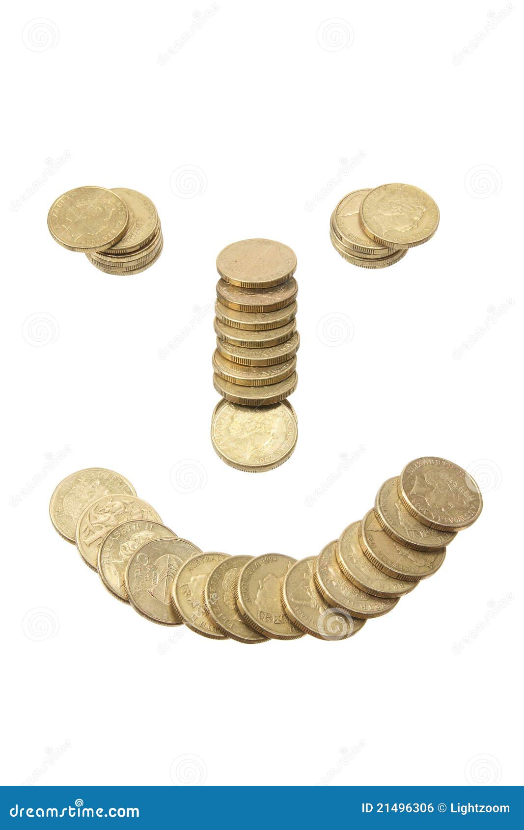 Coin Face stock photo. Image of money, smiley, still - 21496306