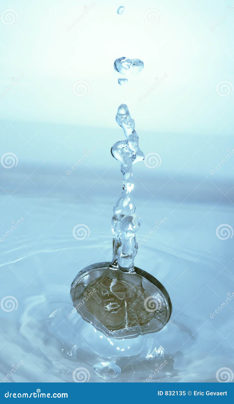 Coin falling in water stock image. Image of hygiene, cleanse - 832135