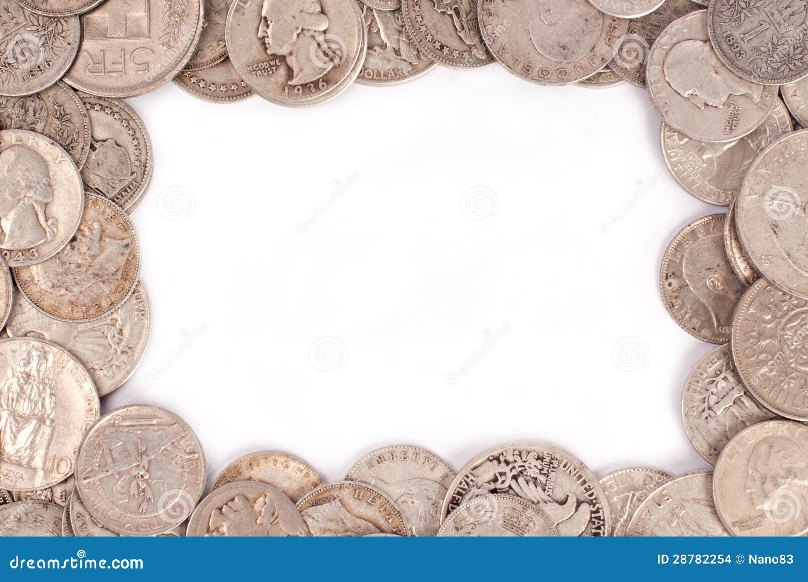 Coin frame stock photo. Image of nickels, trust, isolated - 28782254