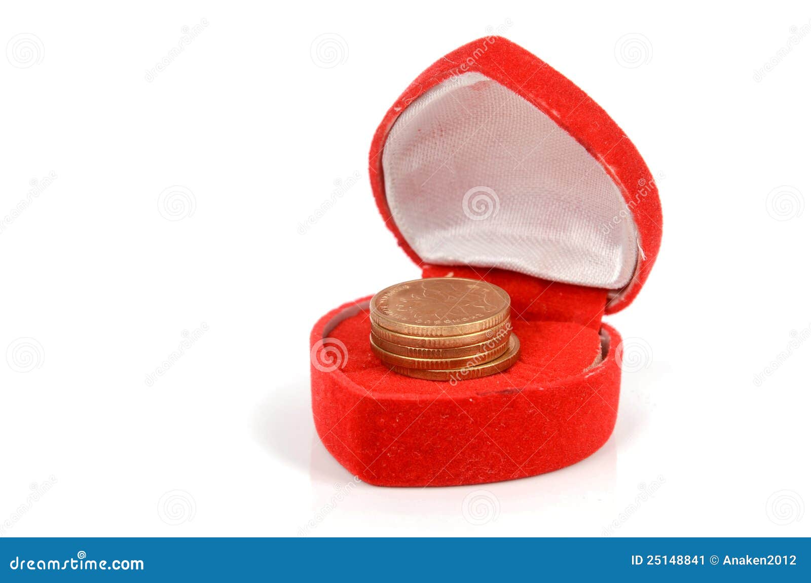 Coin in gift box stock image. Image of gift, cash, white - 25148841