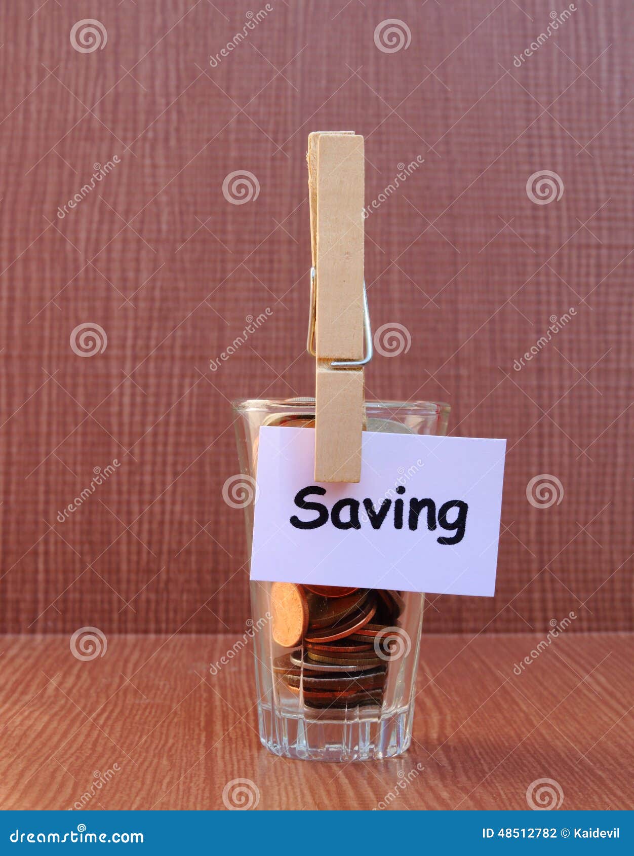 Coin in Glass and Saving Tag 2 Stock Photo - Image of banking, finance ...