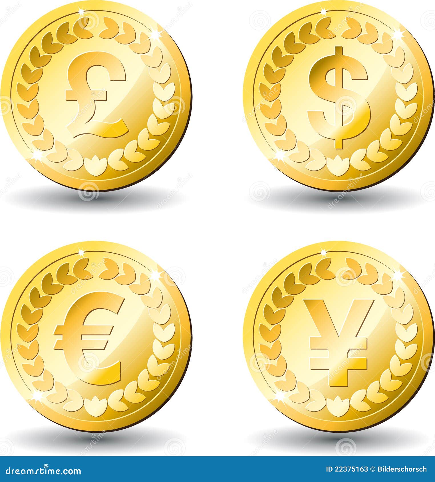 Coin gold currencies stock vector. Illustration of currency - 22375163