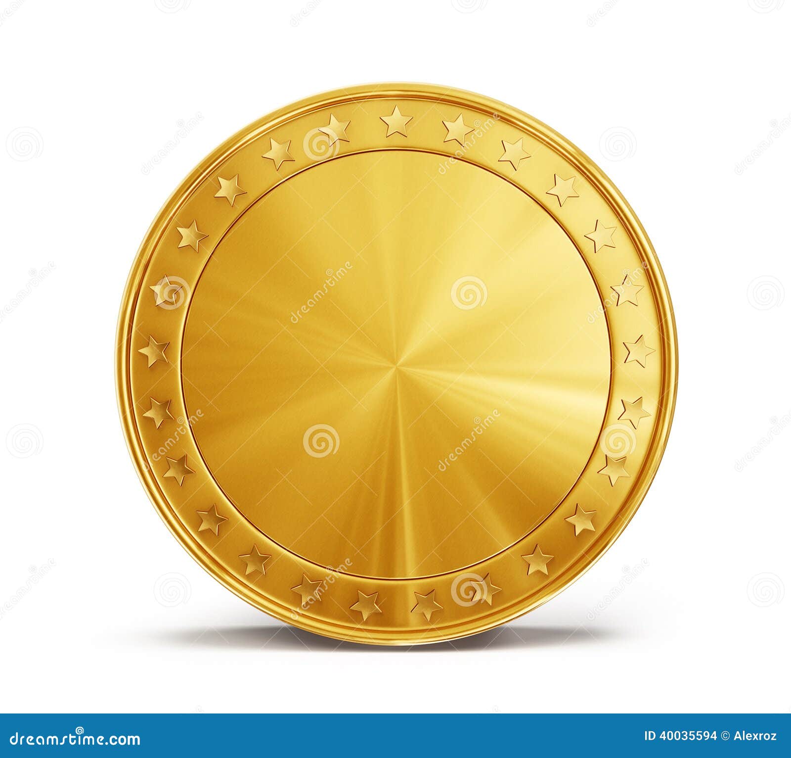 Set Of Blank Gold Coins In Different Positions. Vector Cartoon Icons ...