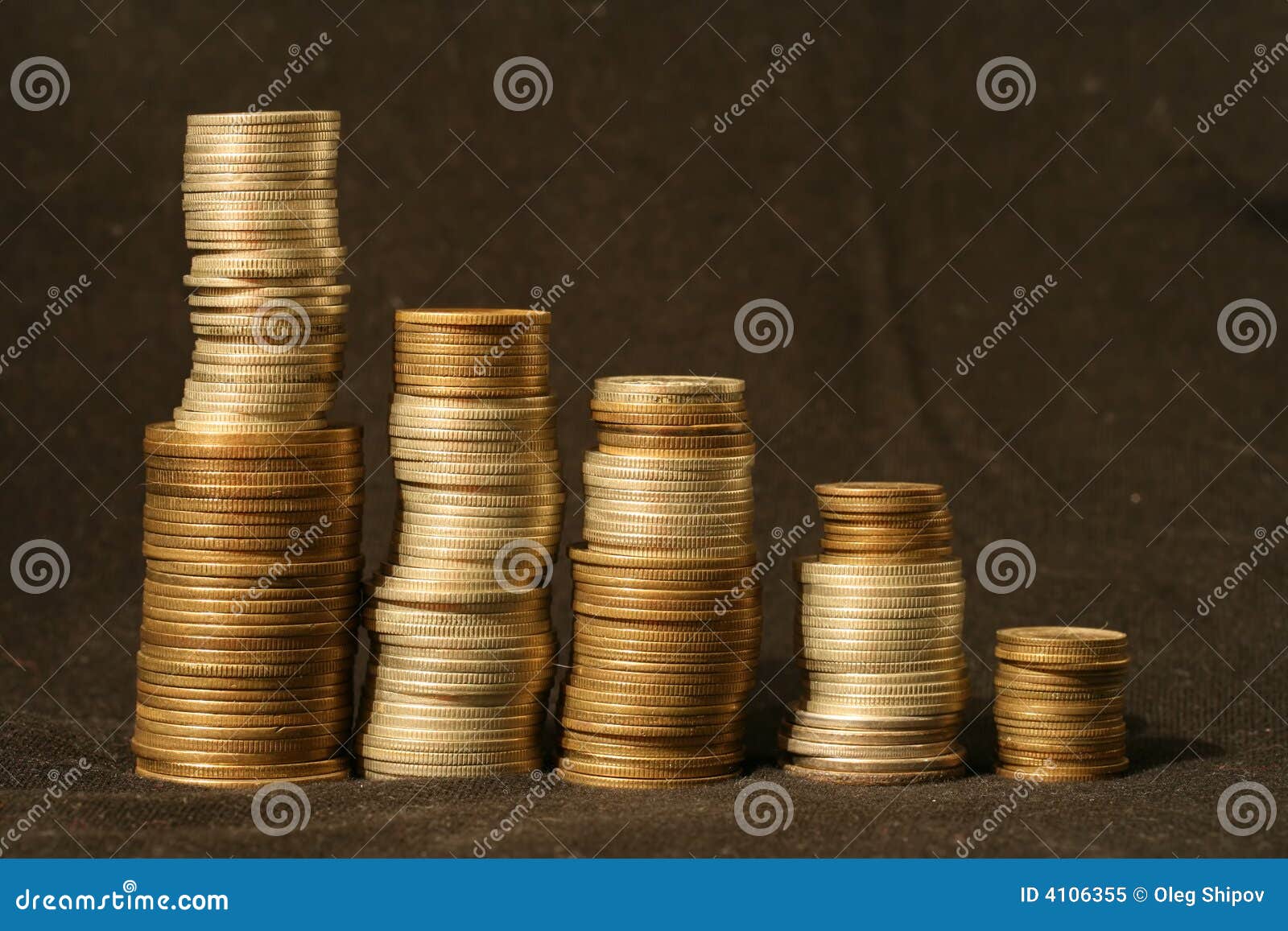 Coin graph stock image. Image of business, horizontal - 4106355