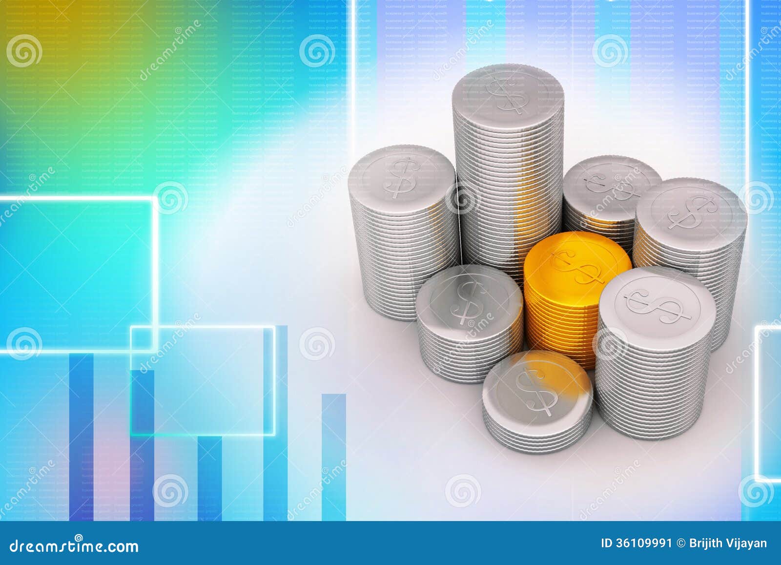 A coin graph stock illustration. Illustration of money - 36109991