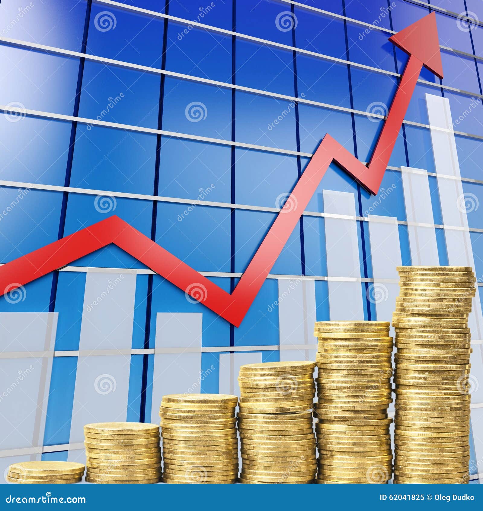 Coin graph stock image. Image of euro, business, success - 62041825