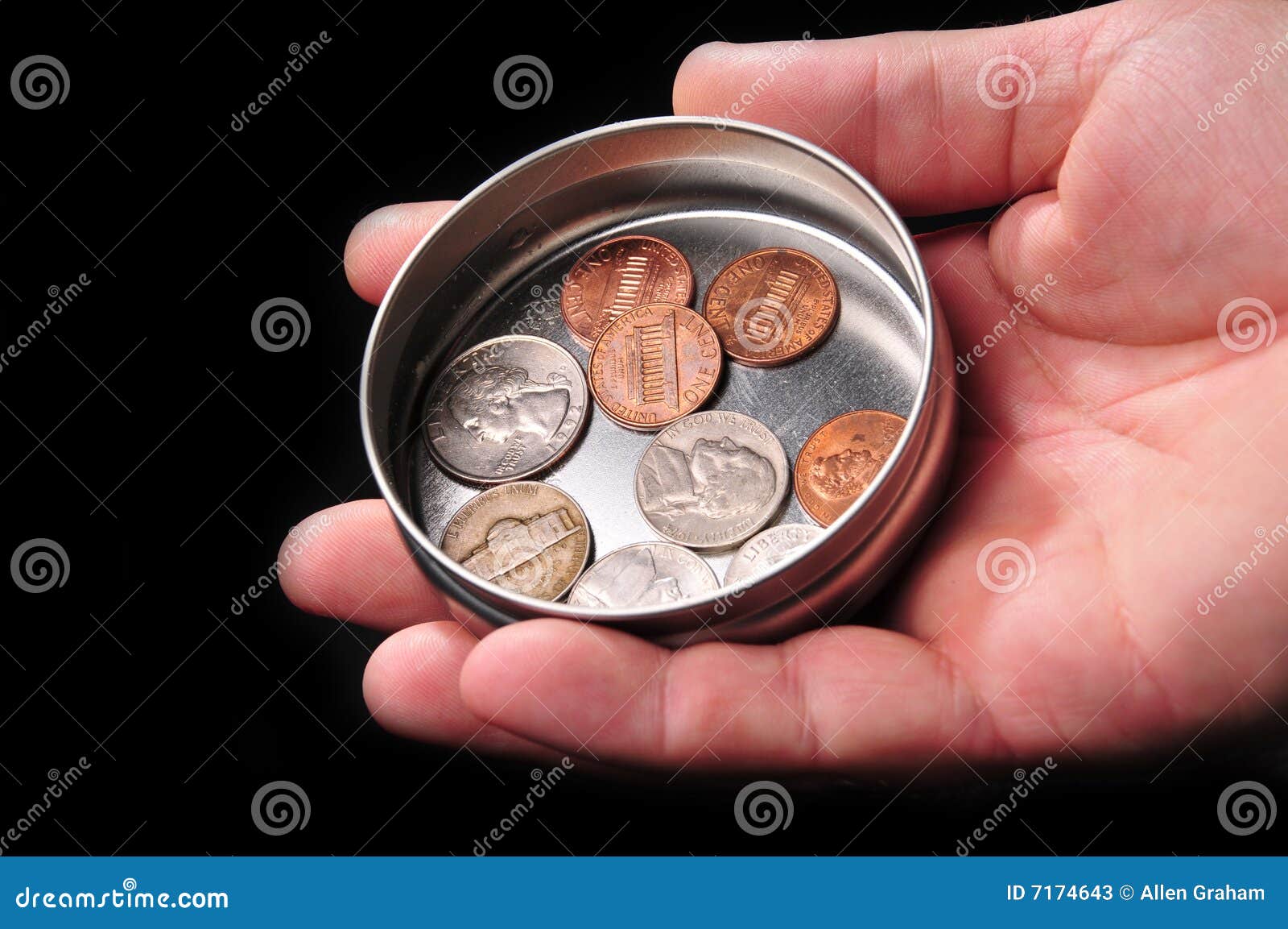Coin in hand stock image. Image of penny, jobless, unemployed - 7174643