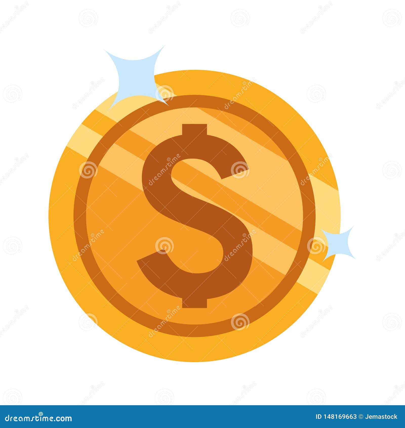 Coin icon cartoon stock vector. Illustration of finance - 148169663