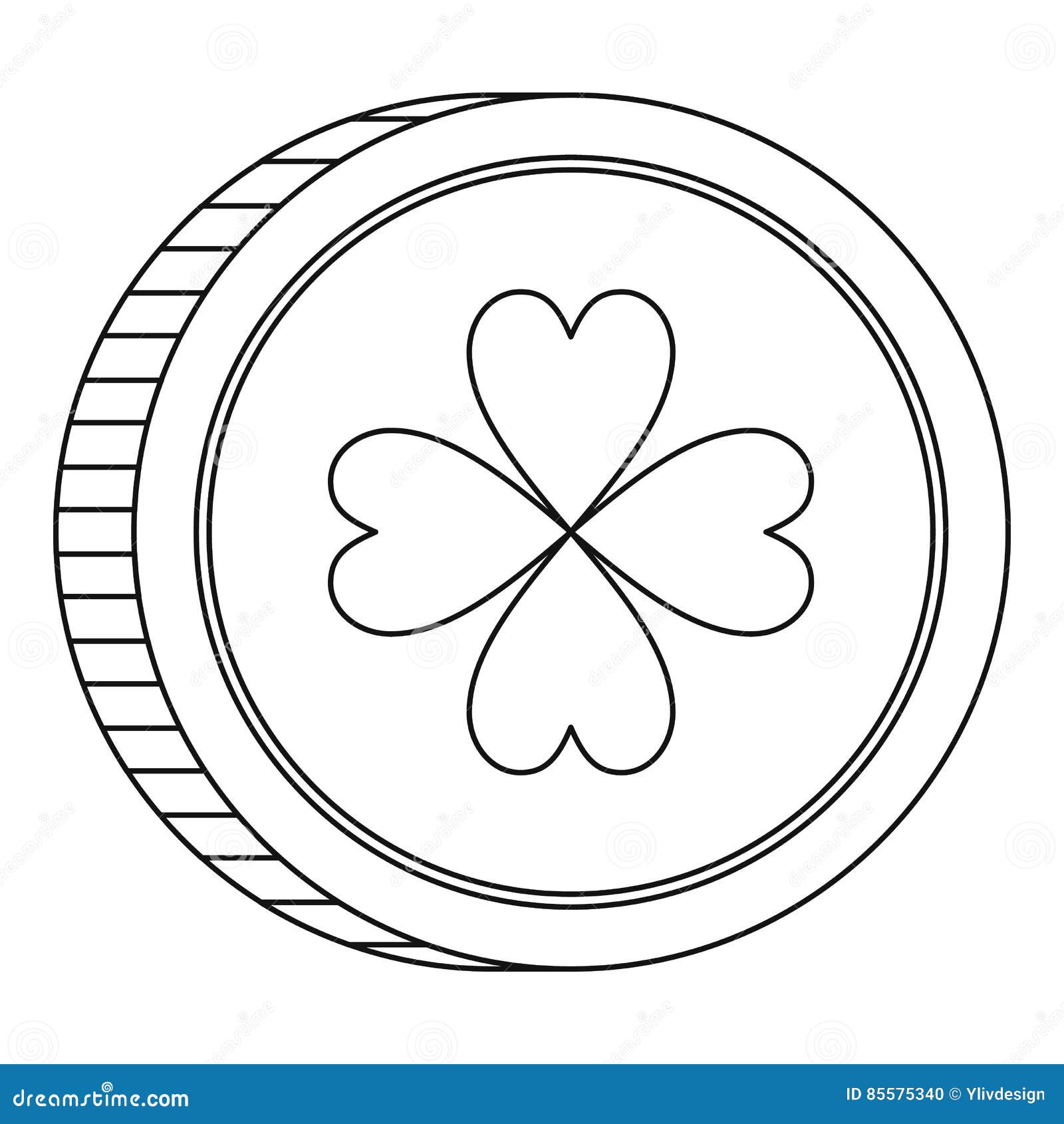 Coin icon , outline style stock vector. Illustration of isolated - 85575340