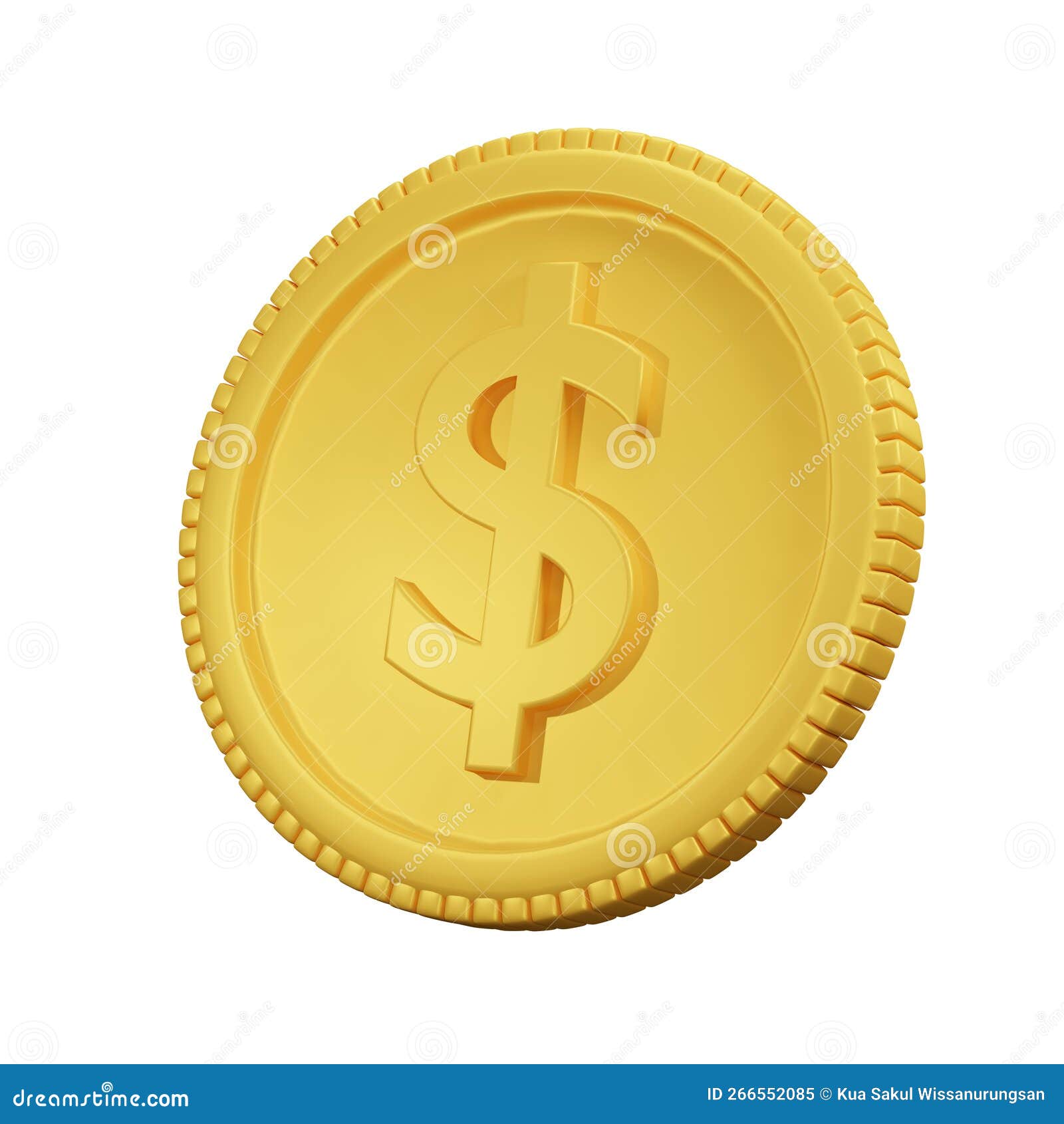 Coin Isolated White Background Stock Illustration - Illustration of ...