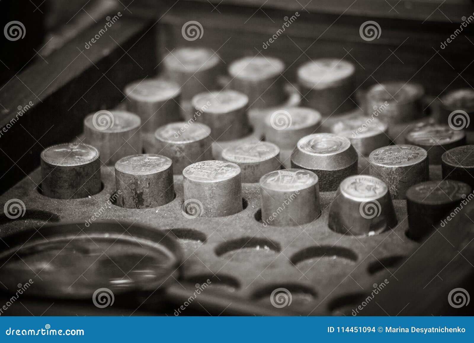 Coin making stock photo. Image of instruments, work - 114451094