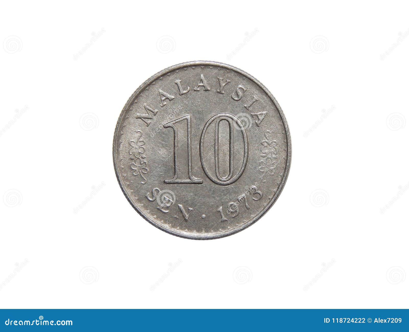 Coin of Malaysia 10 Sen stock photo. Image of shiny - 118724222