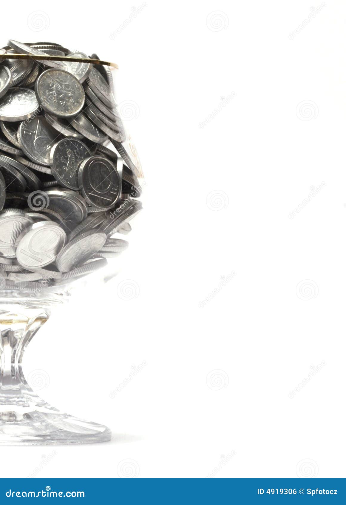 Coin Money in a Glass stock photo. Image of capital, hard - 4919306