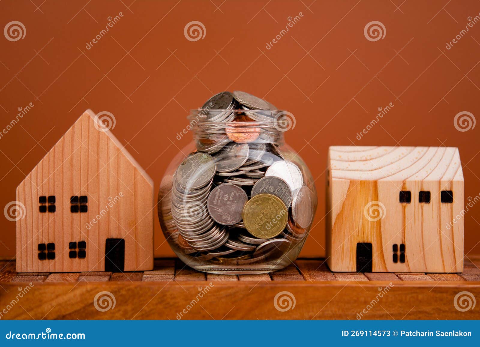 Coin Money in a Glass Jar. Saving Money. Money Saving Concept. Coin ...